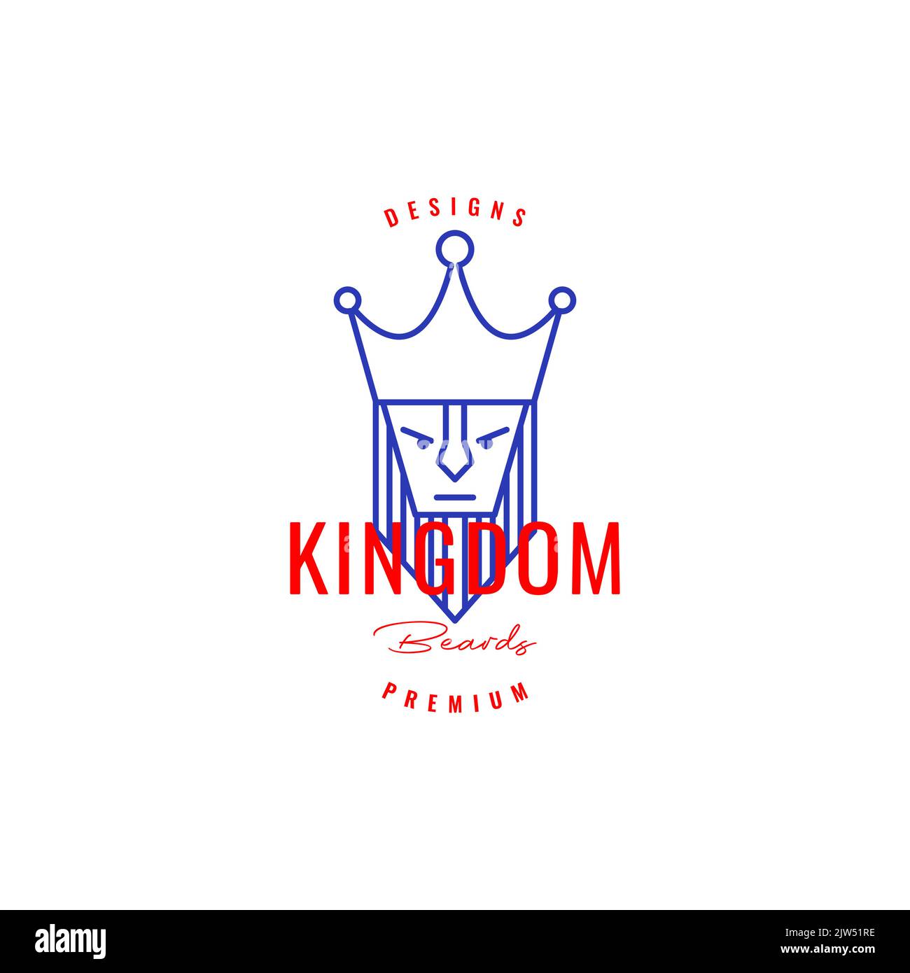 face king crown with beard vintage logo design Stock Vector Image & Art - Alamy