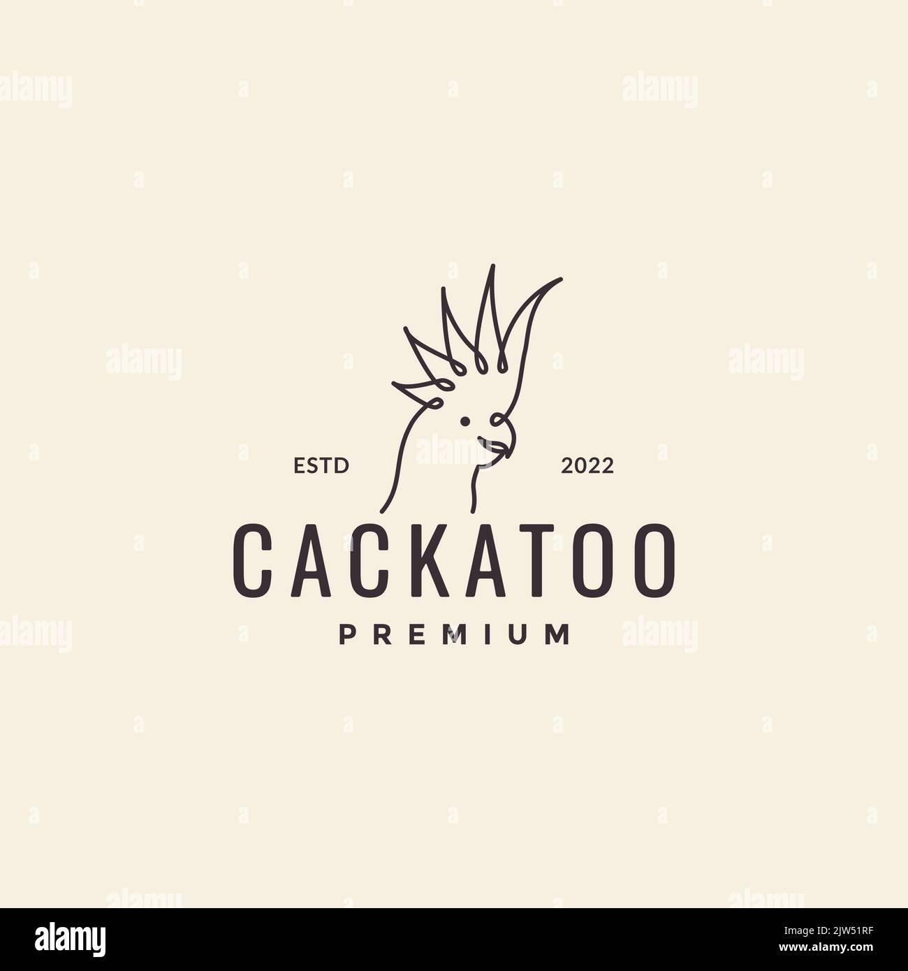 Cockatoo Head Hipster Logo Design Stock Vector Image And Art Alamy