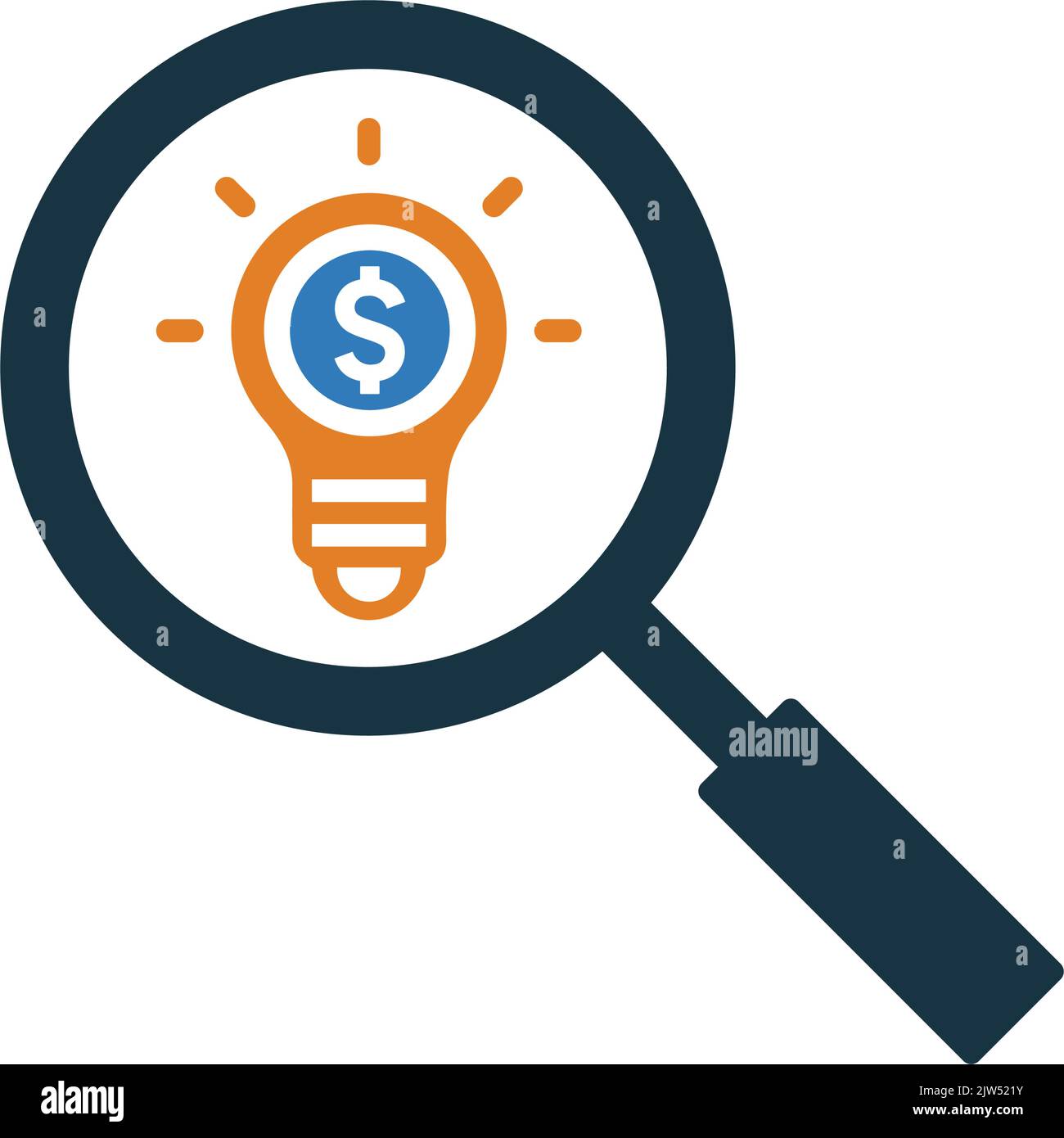 Ideas, money, search icon - Simple editable vector EPS file Stock ...