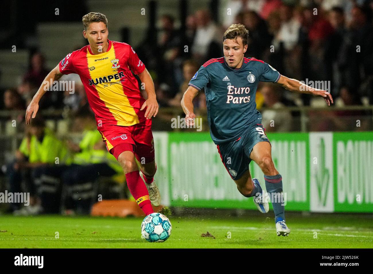 Deventer - Evert Linthorst of Go Ahead Eagles, Fredrik Bjorkan of ...