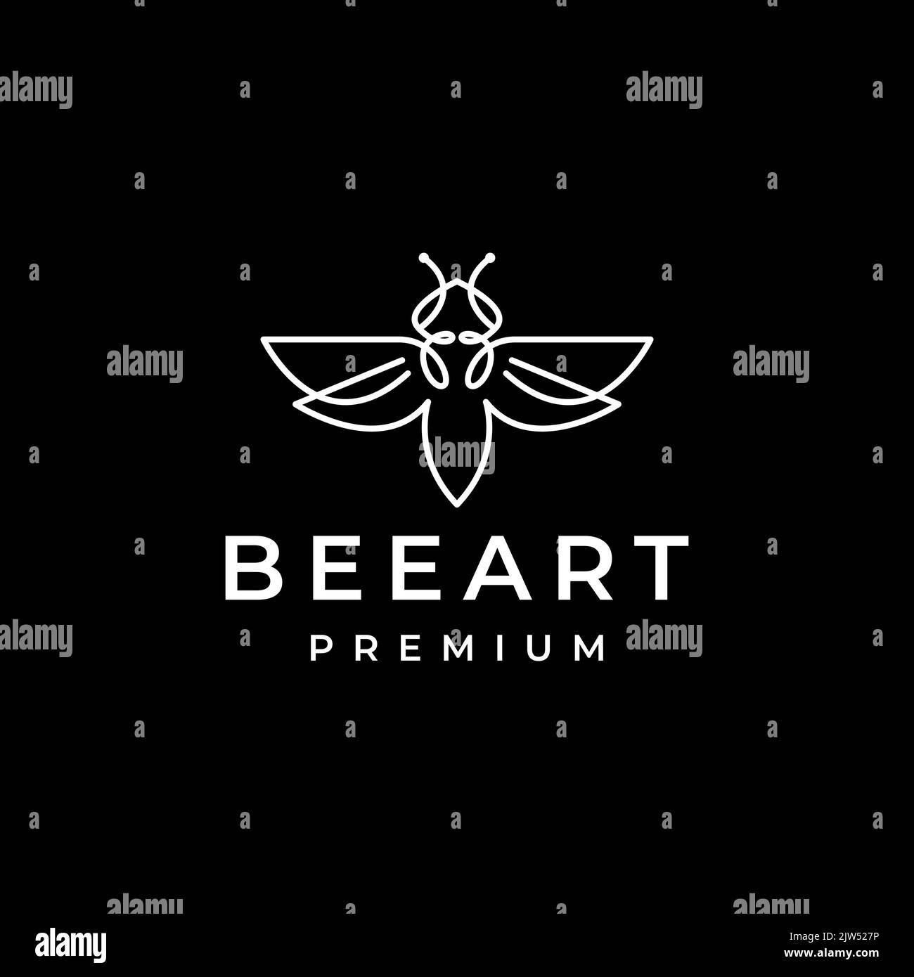 geometric minimal bee modern logo design Stock Vector Image & Art - Alamy