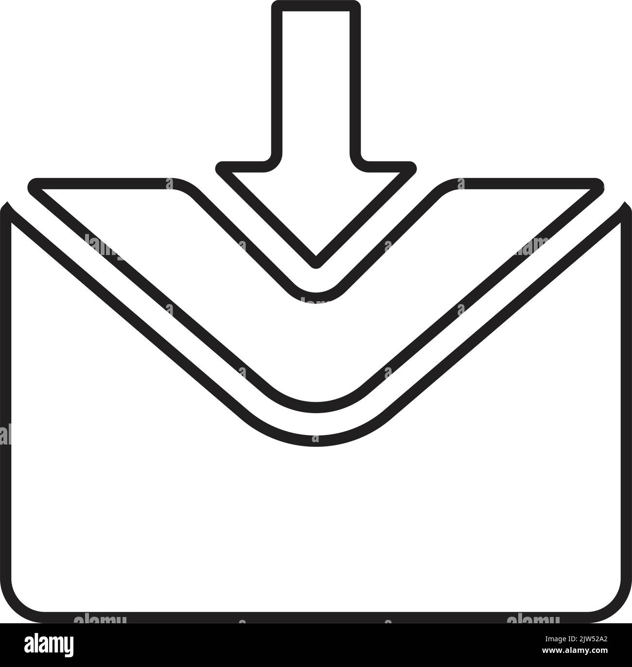 Inbox, letter icon - Vector EPS file. Perfect use for print media, web, stock images, commercial ...