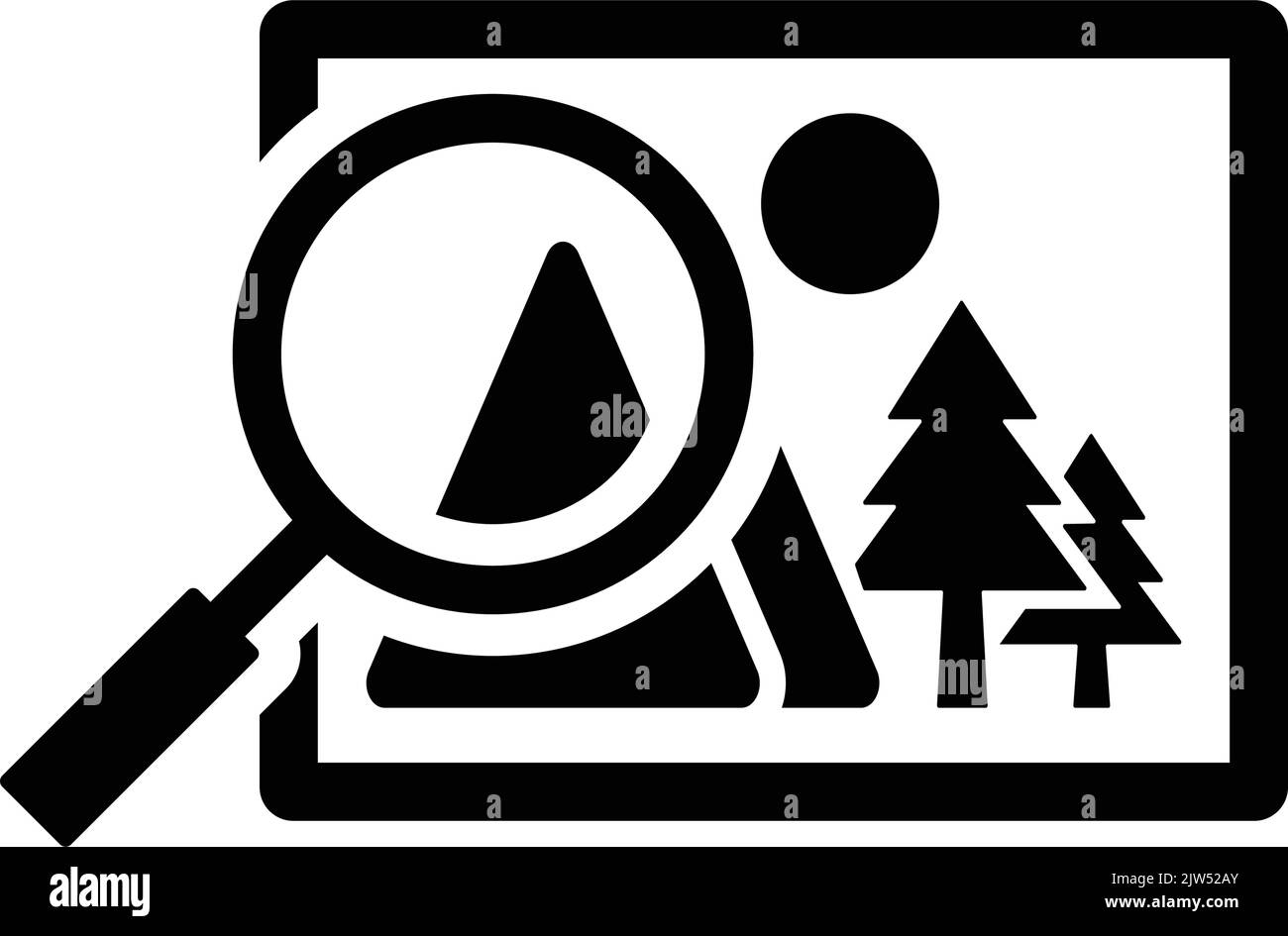 Image, search, magnify, view, zoom icon - Simple editable vector EPS ...