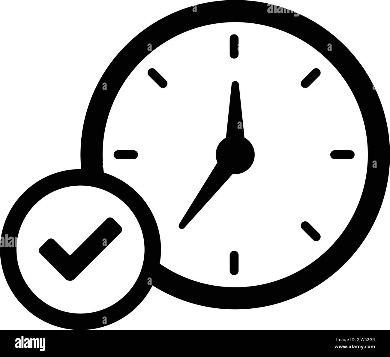 Hours, punctuality, time icon - Simple editable vector EPS file Stock ...