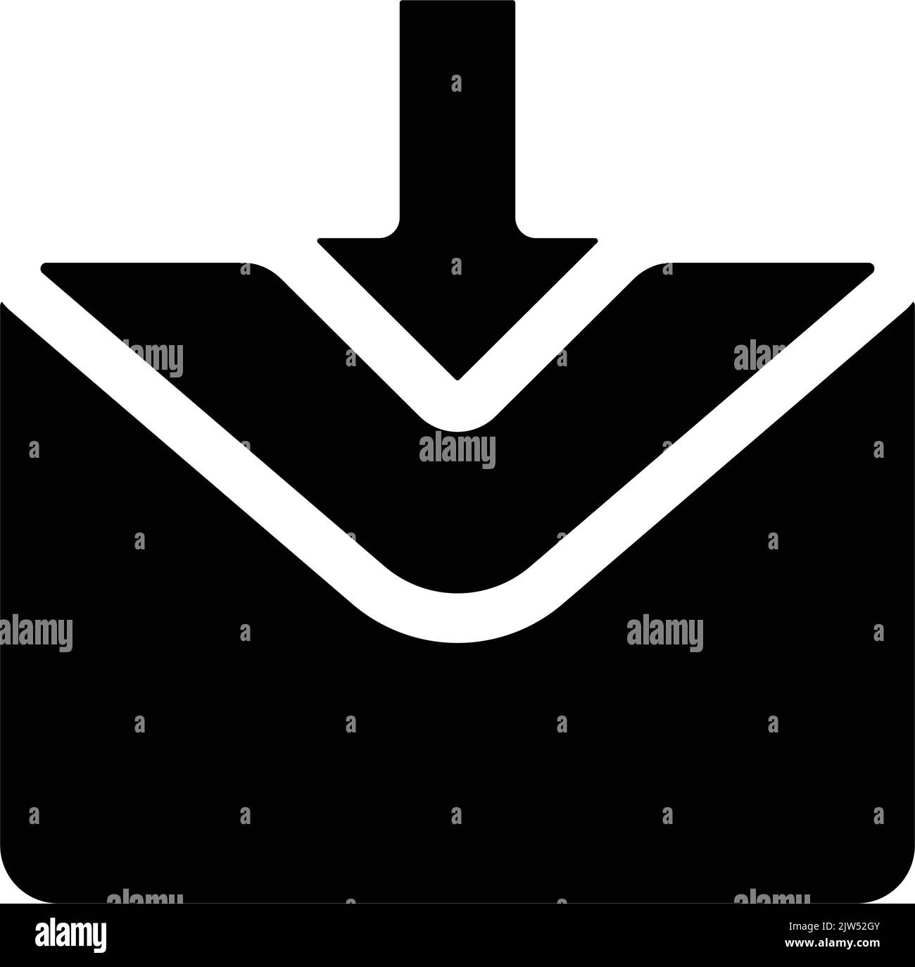 Inbox, letter icon - Vector EPS file. Perfect use for print media, web ...