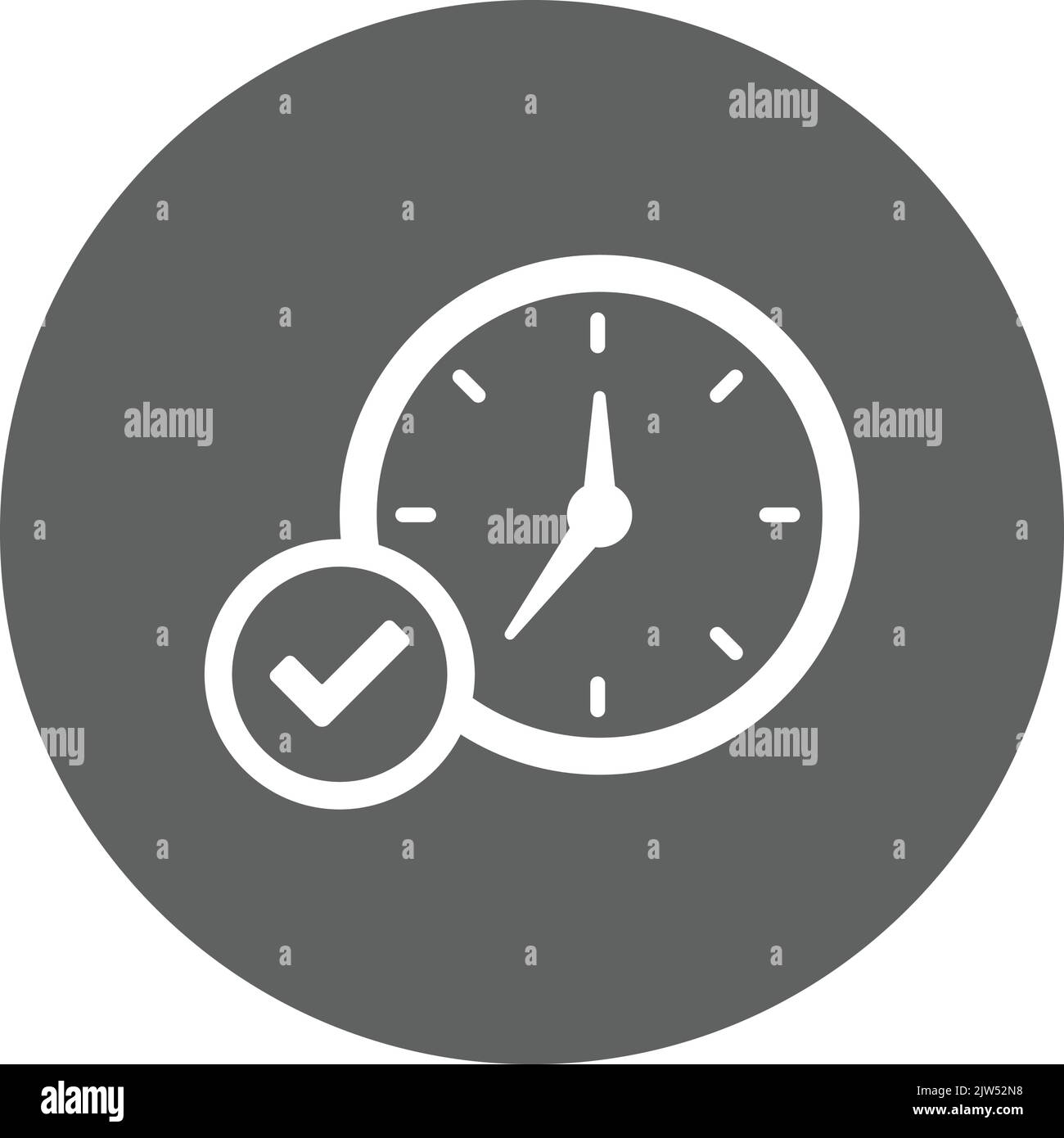 Hours, punctuality, time icon - Simple editable vector EPS file Stock Vector Image & Art - Alamy