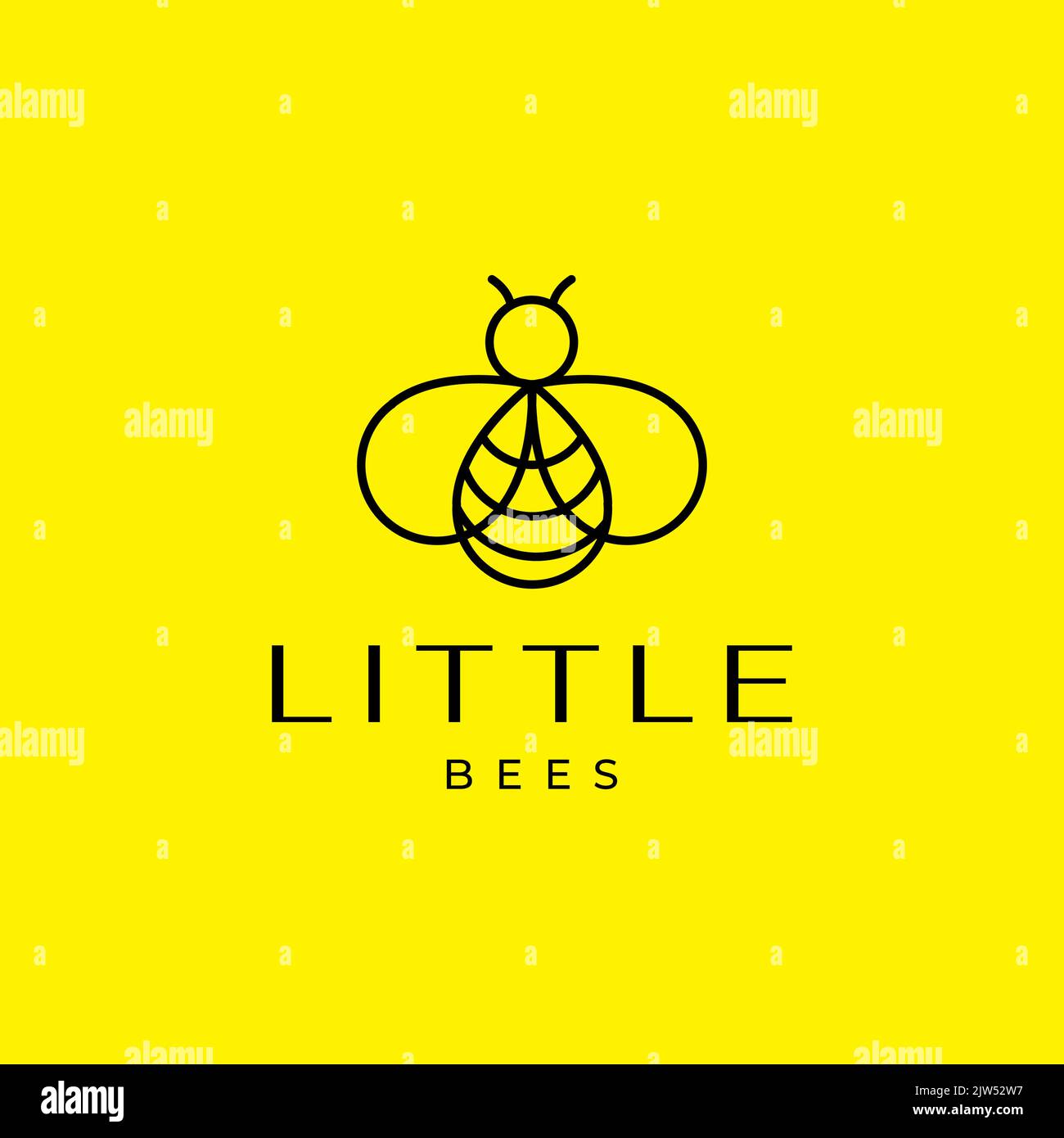 geometric minimal bee logo design Stock Vector Image & Art - Alamy