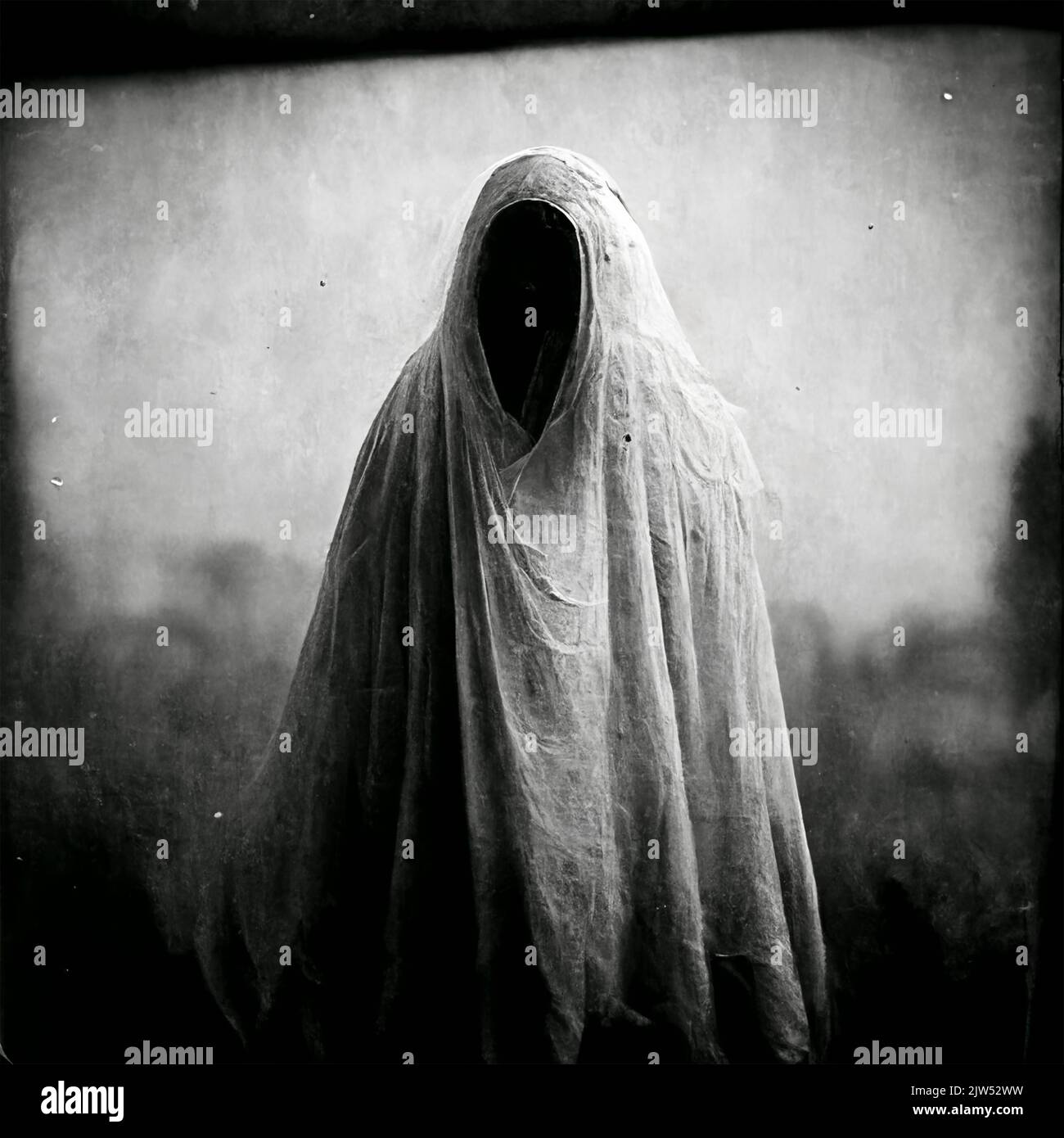 Ghost in a white sheet.Halloween Concept Ghost Stock Photo - Alamy