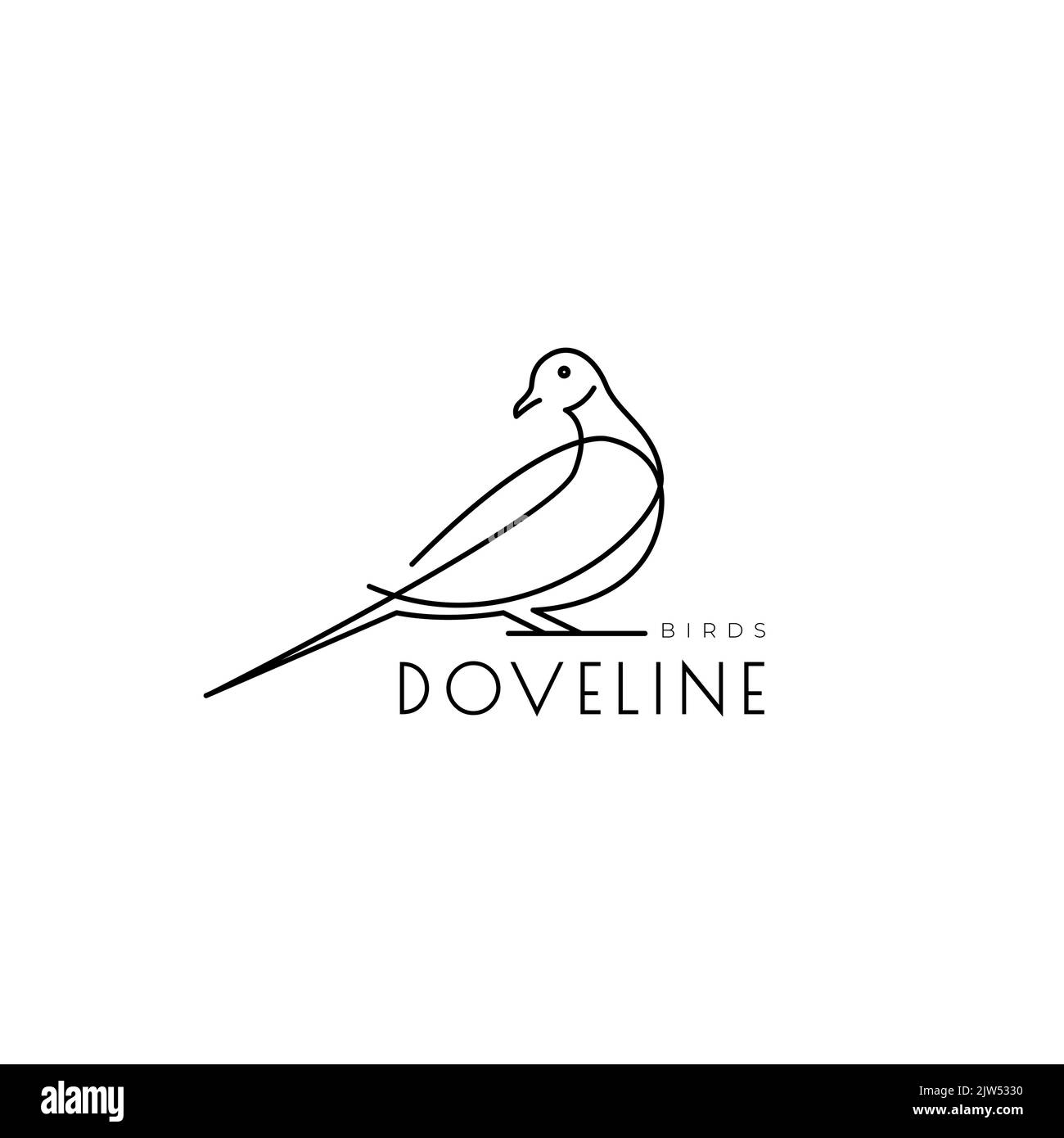 Minimalist bird feather continuous Cut Out Stock Images & Pictures - Alamy