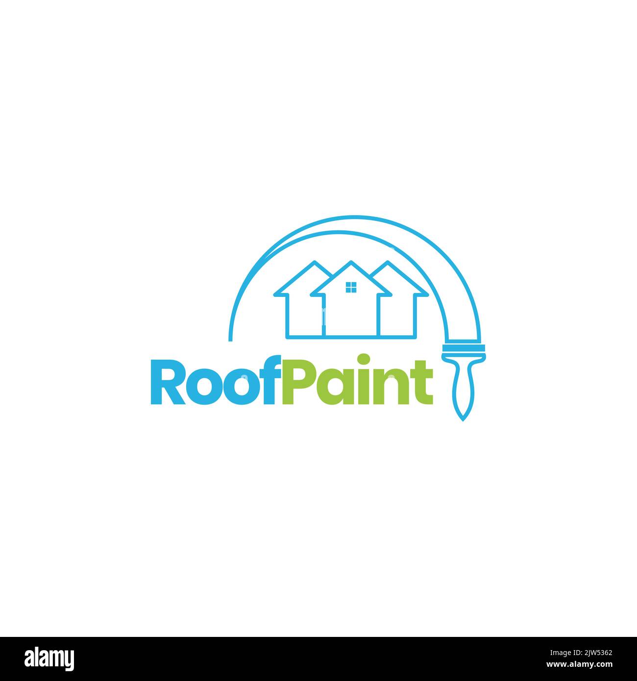 building roof painting logo design Stock Vector Image & Art - Alamy