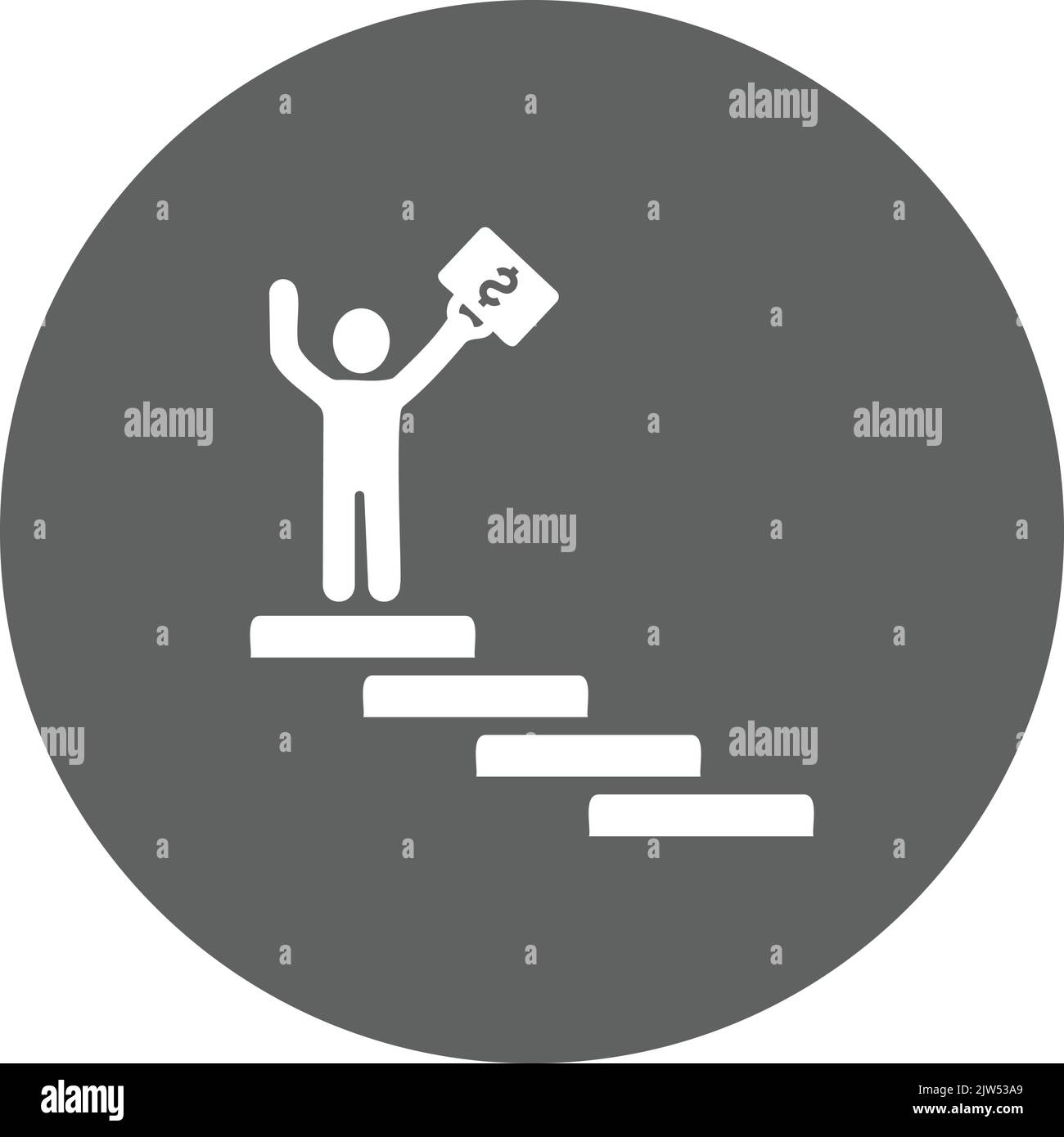 Ladder, male, success icon - Vector EPS file. Perfect use for print ...