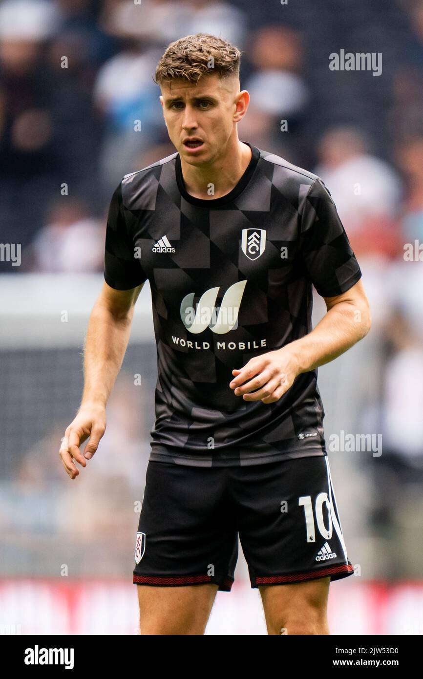 Tom Cairney #10 of Fulham during the Premier League match Tottenham ...