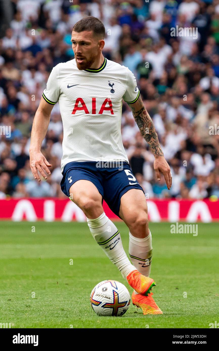 Pierre-Emile Højbjerg #5 of Tottenham Hotspur during the Premier League ...
