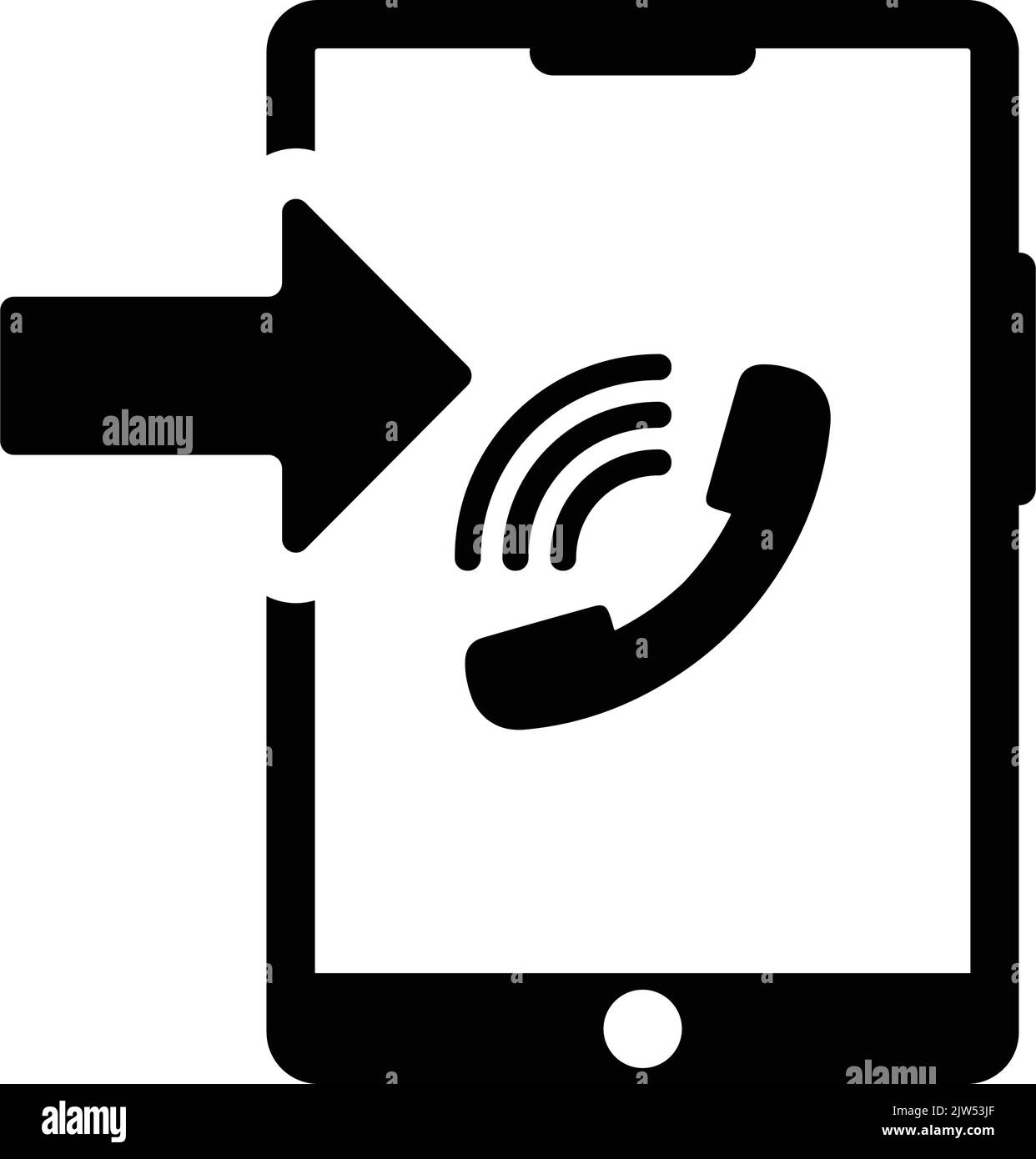 Incoming, mobile, receive icon - Vector EPS file. Perfect use for print media, web, stock images ...