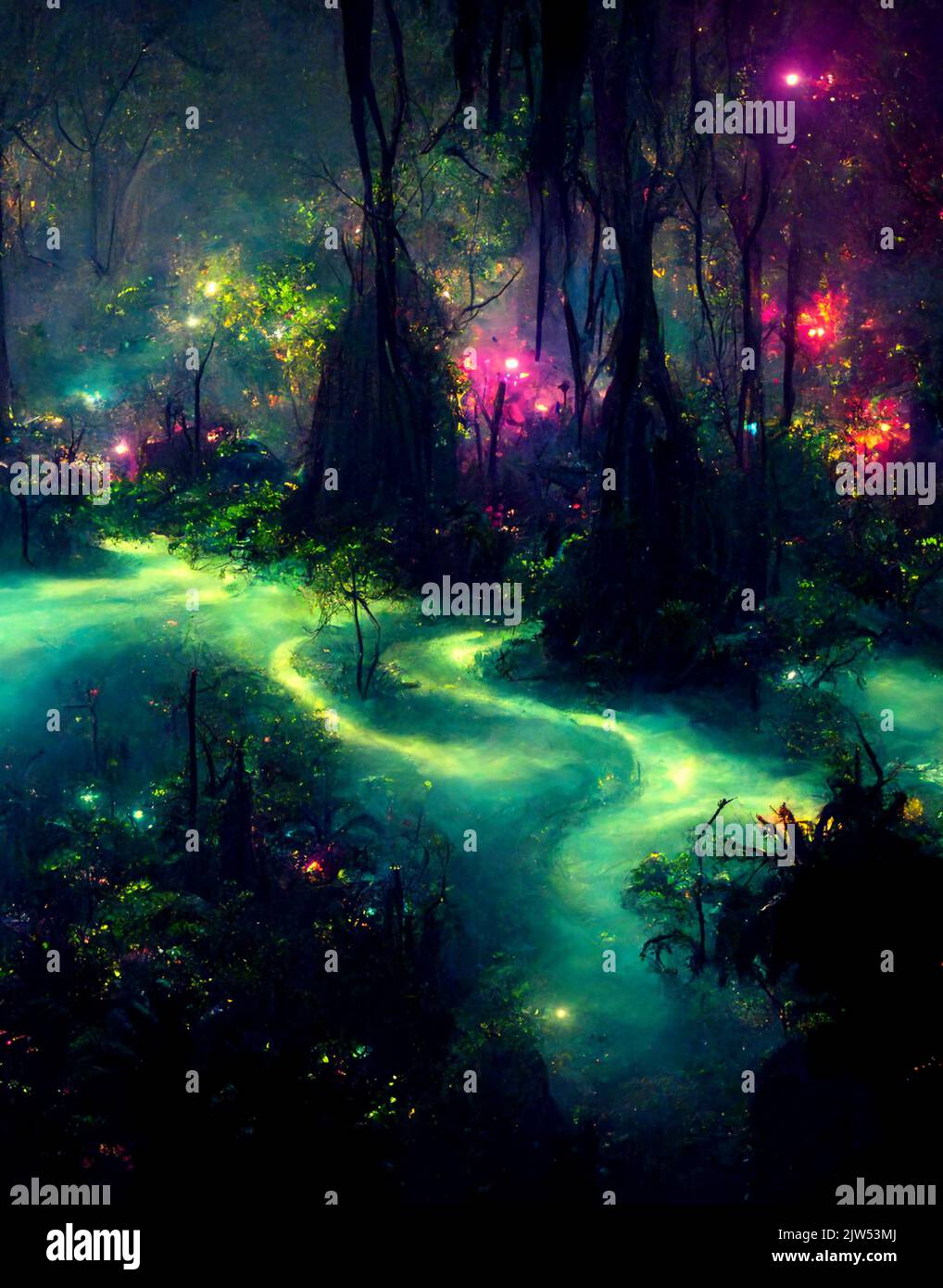 Enchanted forest cartoon hi-res stock photography and images - Alamy