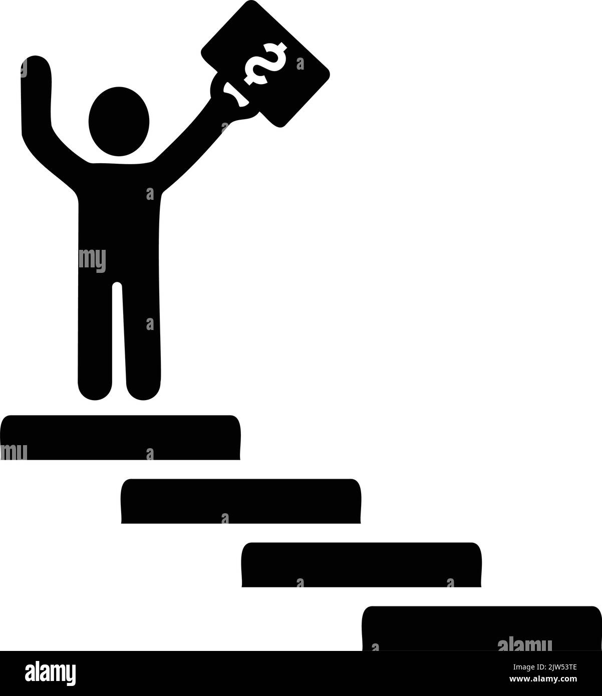 Ladder, male, success icon - Vector EPS file. Perfect use for print ...