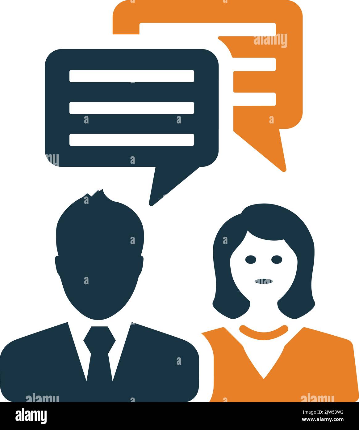 Man chat, chating icon is isolated on white background. Use for graphic ...