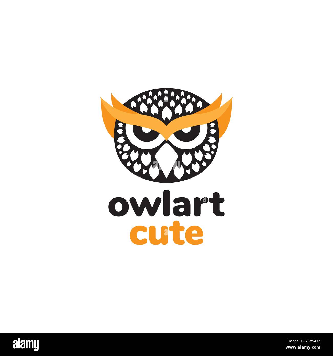 head owl art feather logo design Stock Vector Image & Art - Alamy