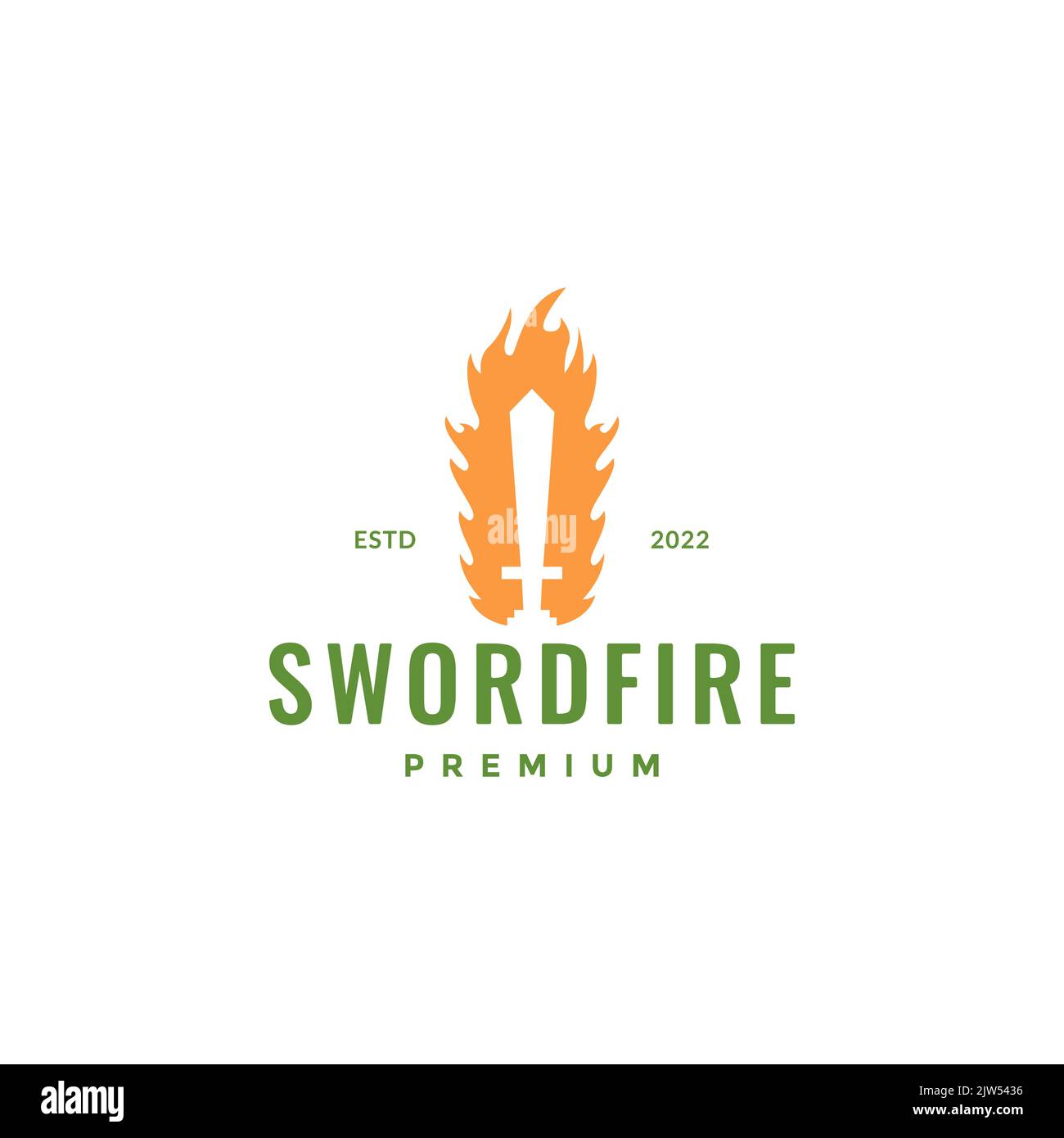 Fire sword art Stock Vector Images - Alamy