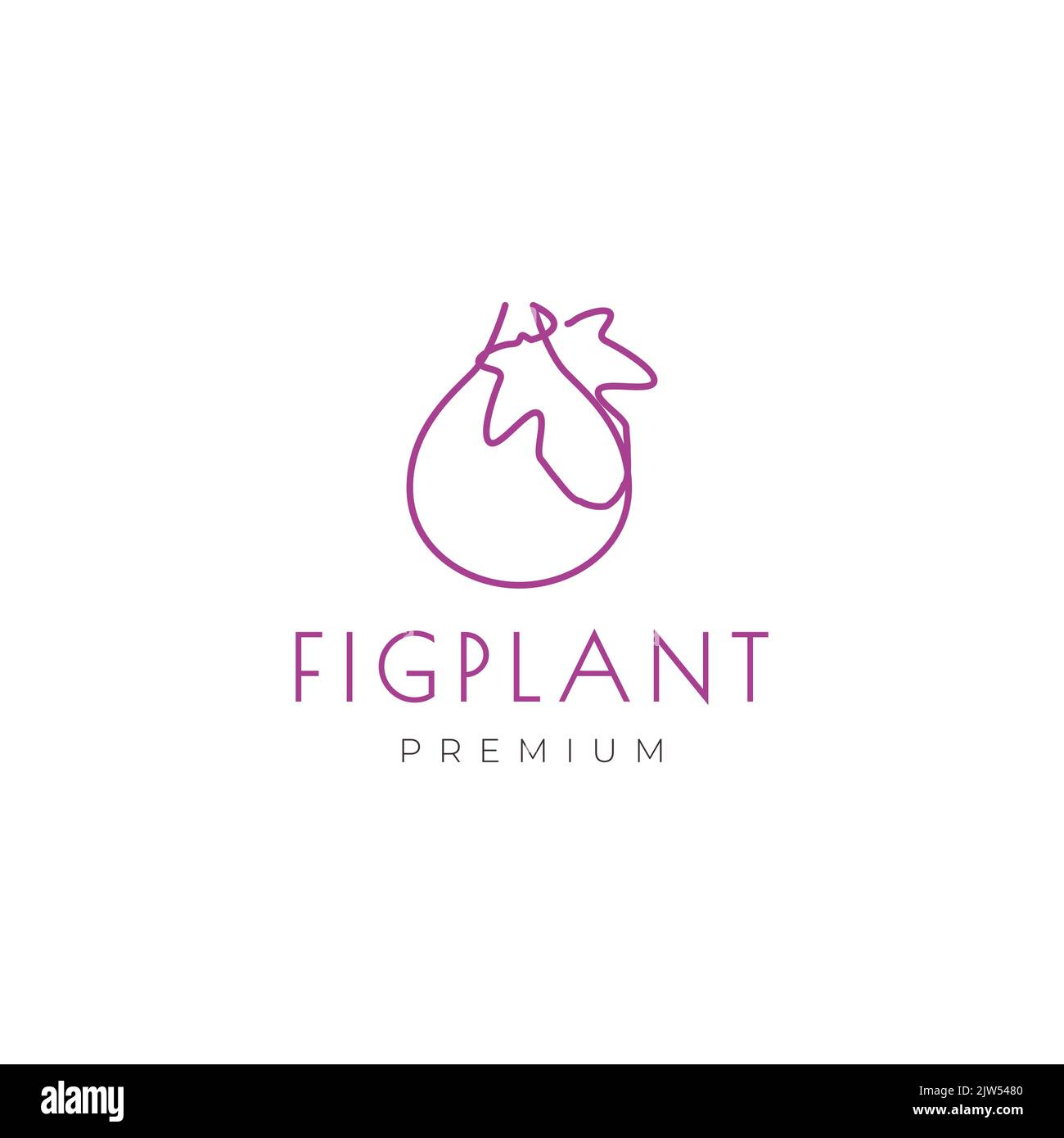 fig plant logo design vector lines art Stock Vector Image & Art - Alamy