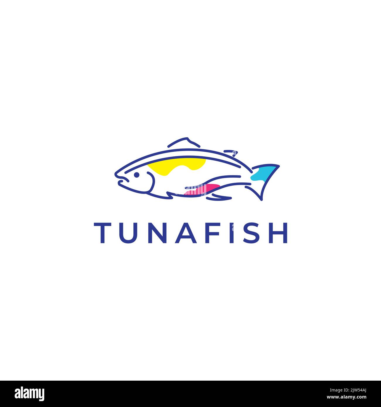 art lines abstract fish tuna logo design Stock Vector Image & Art - Alamy