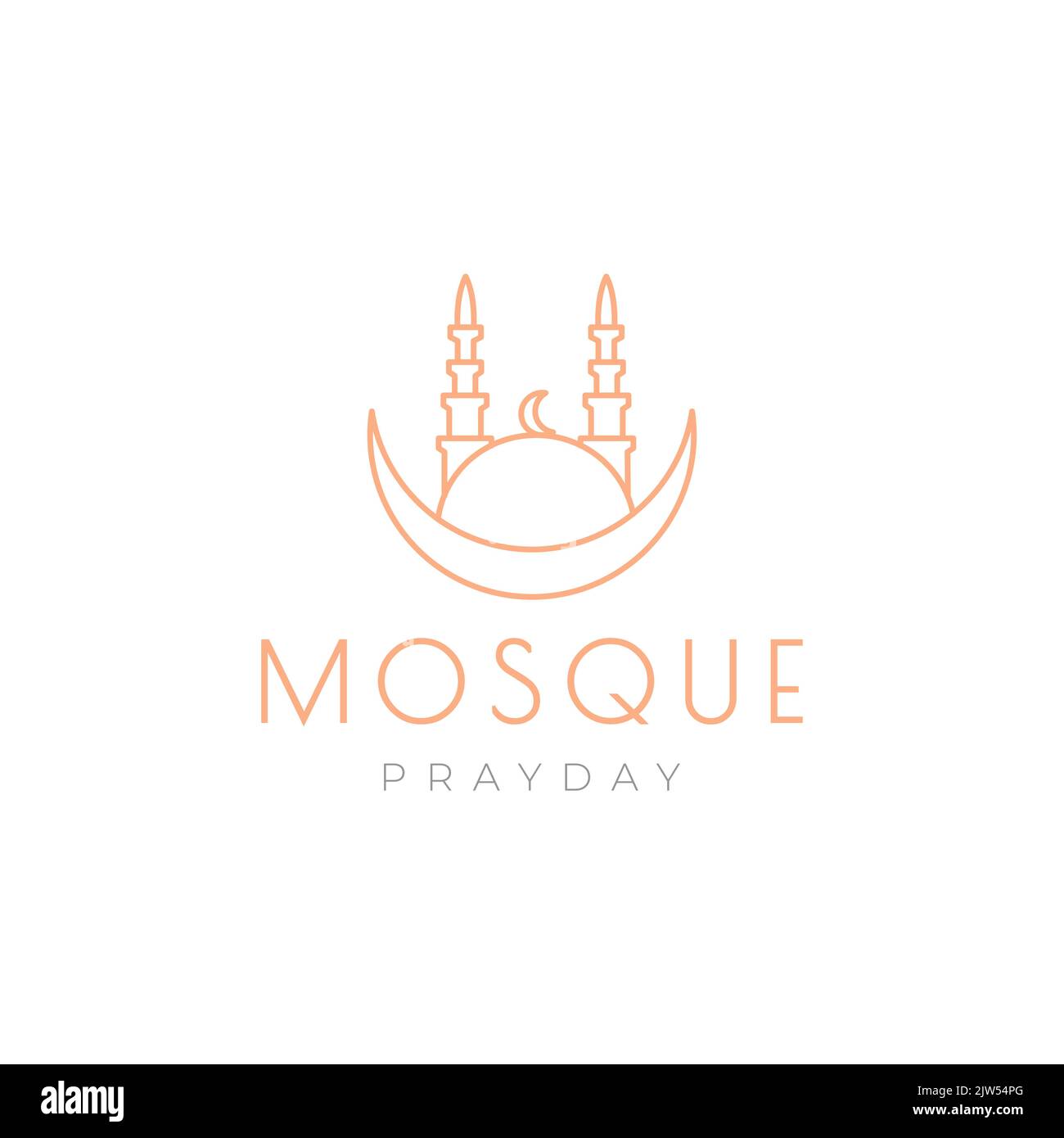 unique dome mosque logo design Stock Vector Image & Art - Alamy