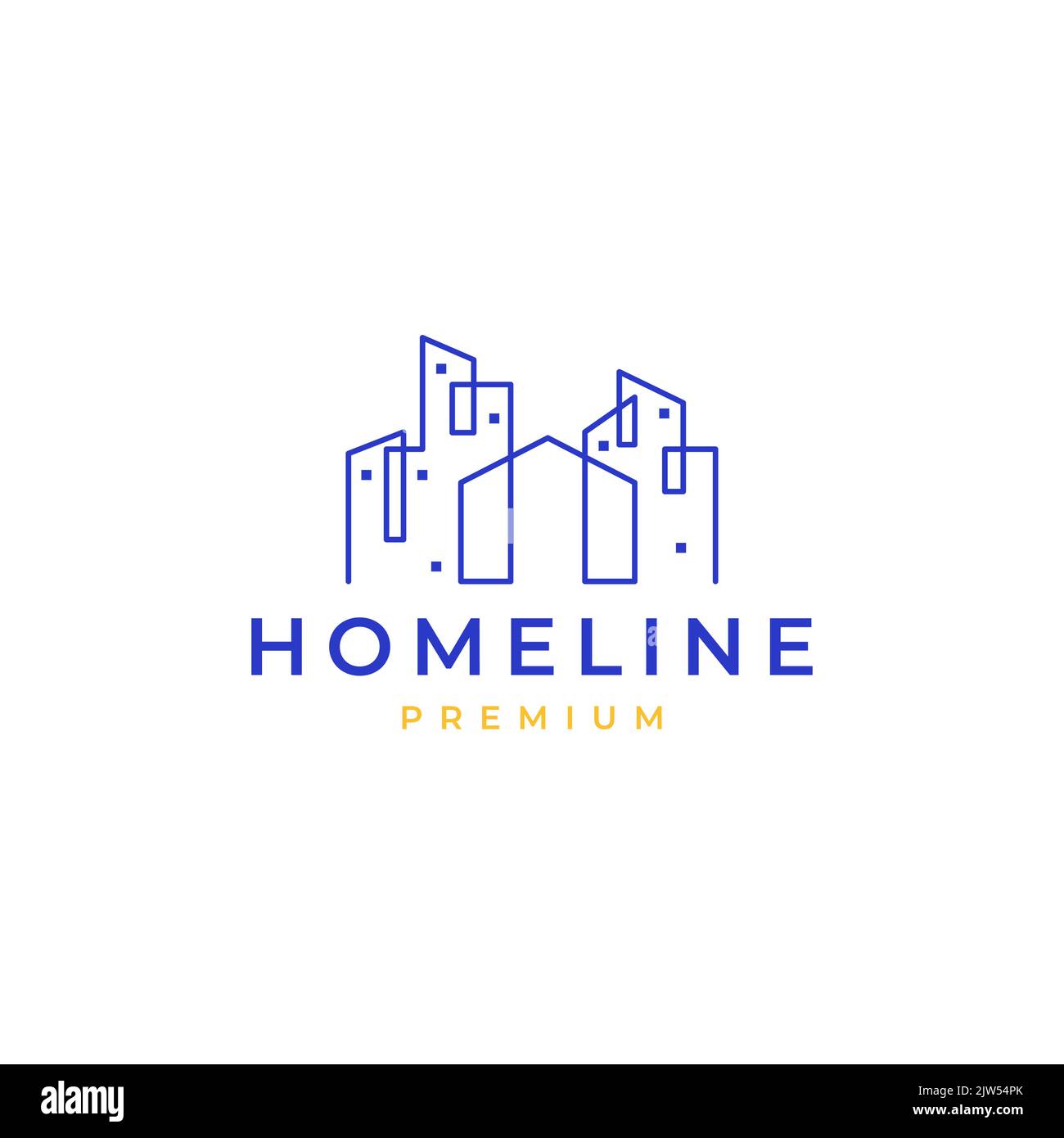 Line minimalist continuous architect Stock Vector Images - Alamy