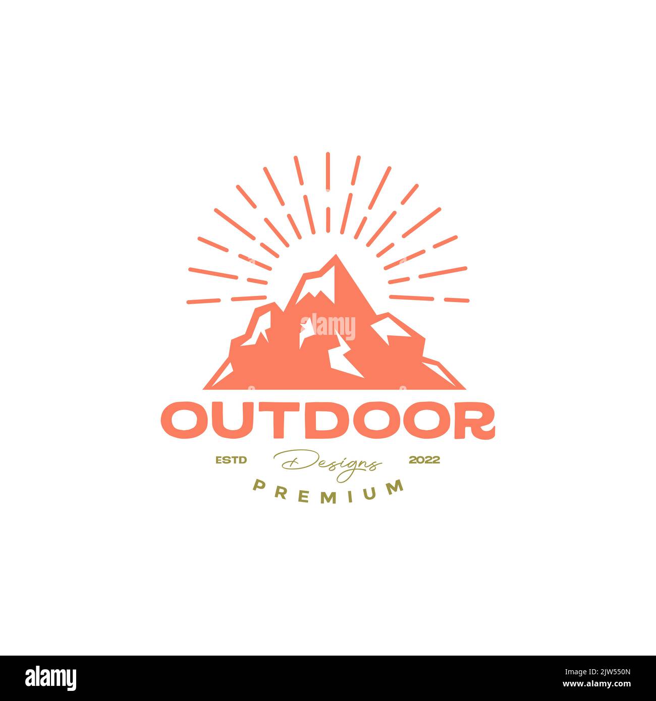 Mountain camping vintage explorer Stock Vector Images - Alamy
