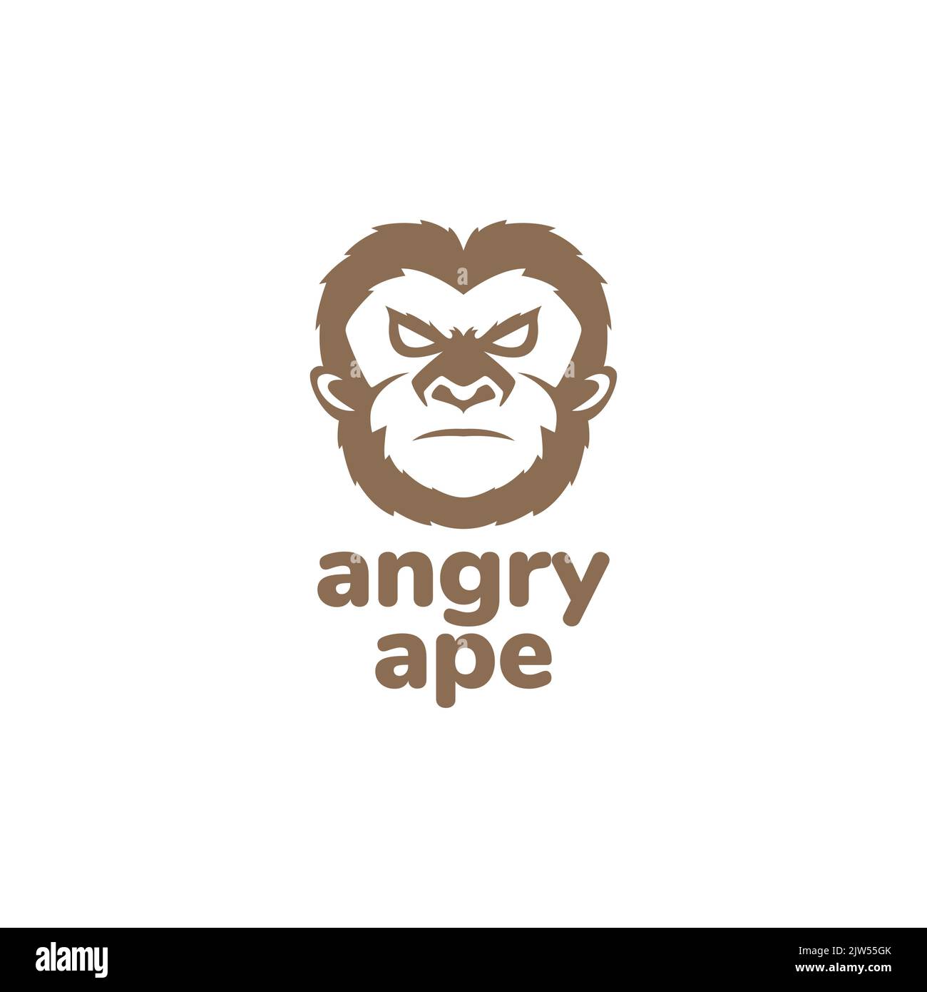 face angry primate ape logo design Stock Vector Image & Art - Alamy