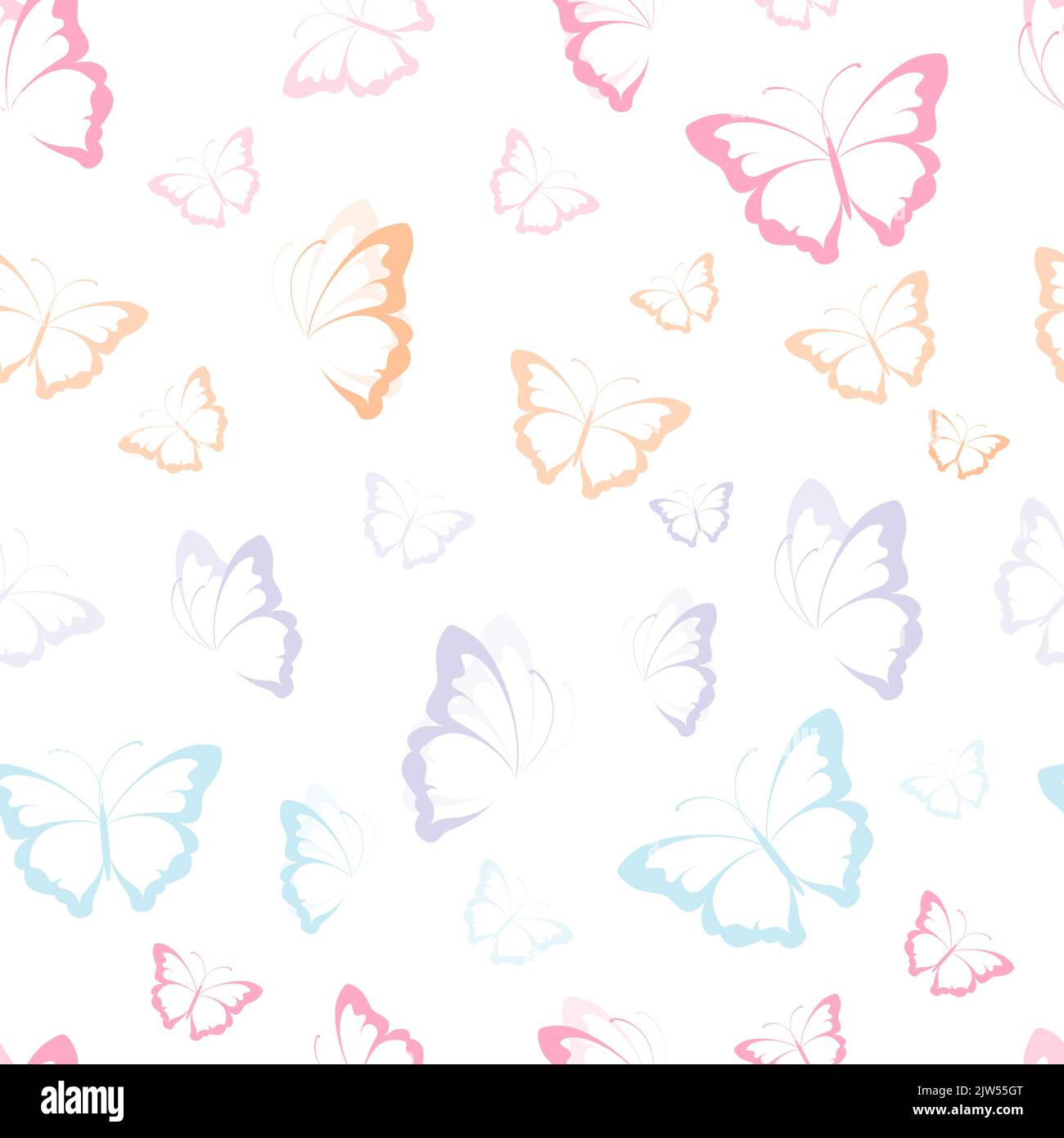 Vector butterfly seamless repeat pattern design background. Colorful ...