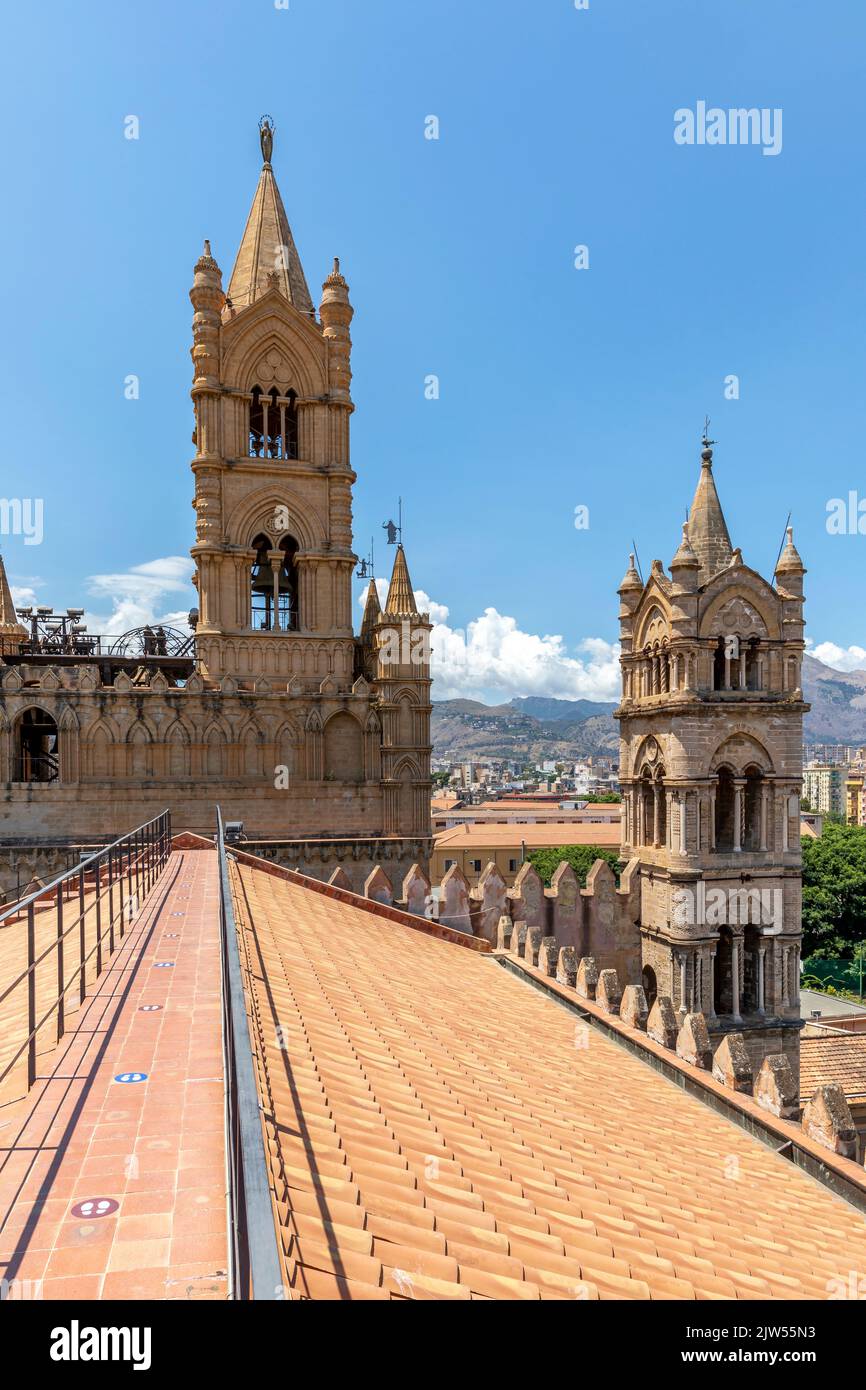 Palermo, Italy: July 6, 2020: Palermo Cathedral is the cathedral church ...