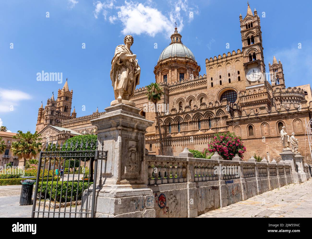 Palermo, Italy: July 6, 2020: Palermo Cathedral is the cathedral church ...