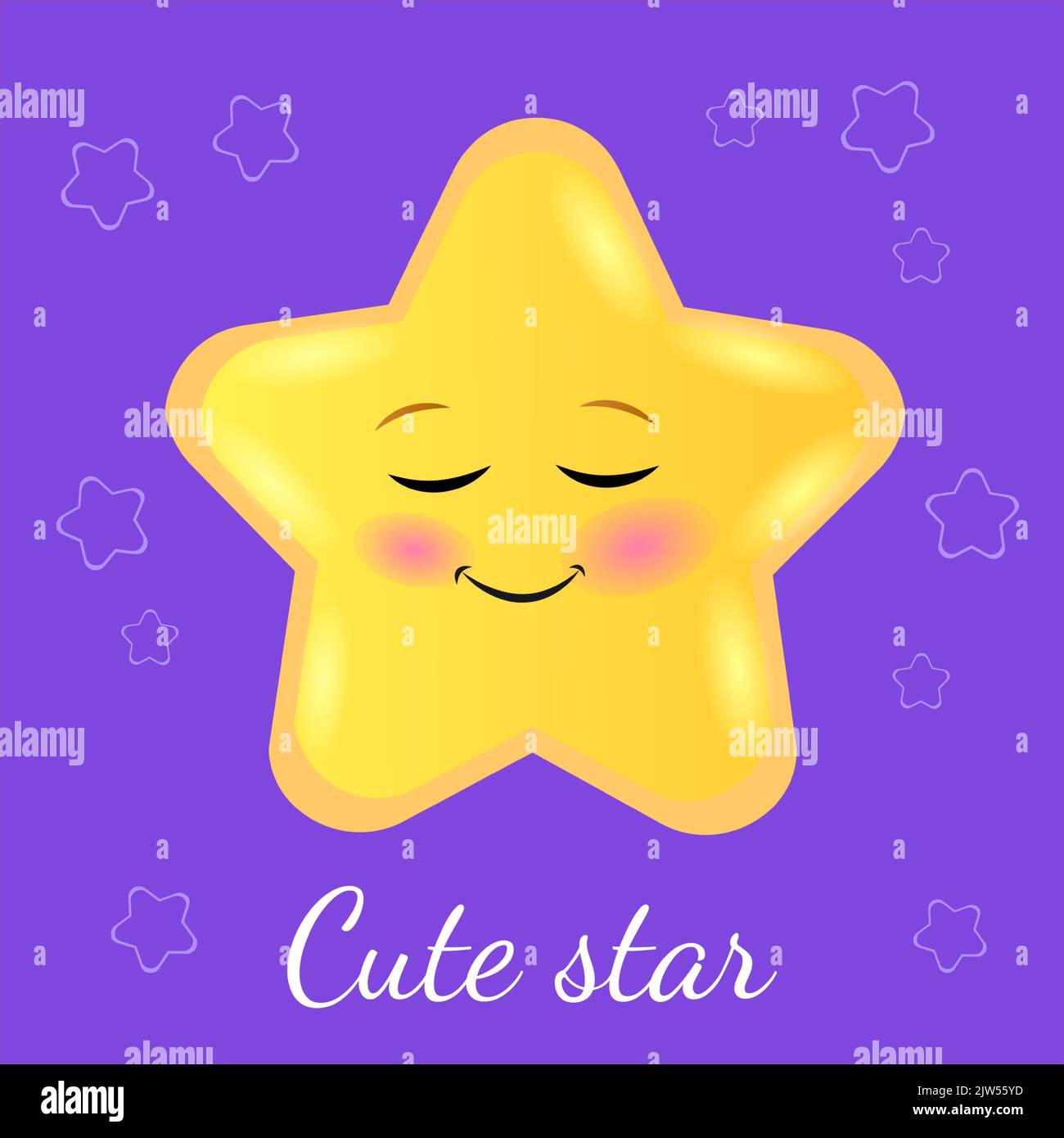 Little Star lettering and the starry sky. Vector illustration. Childish ...