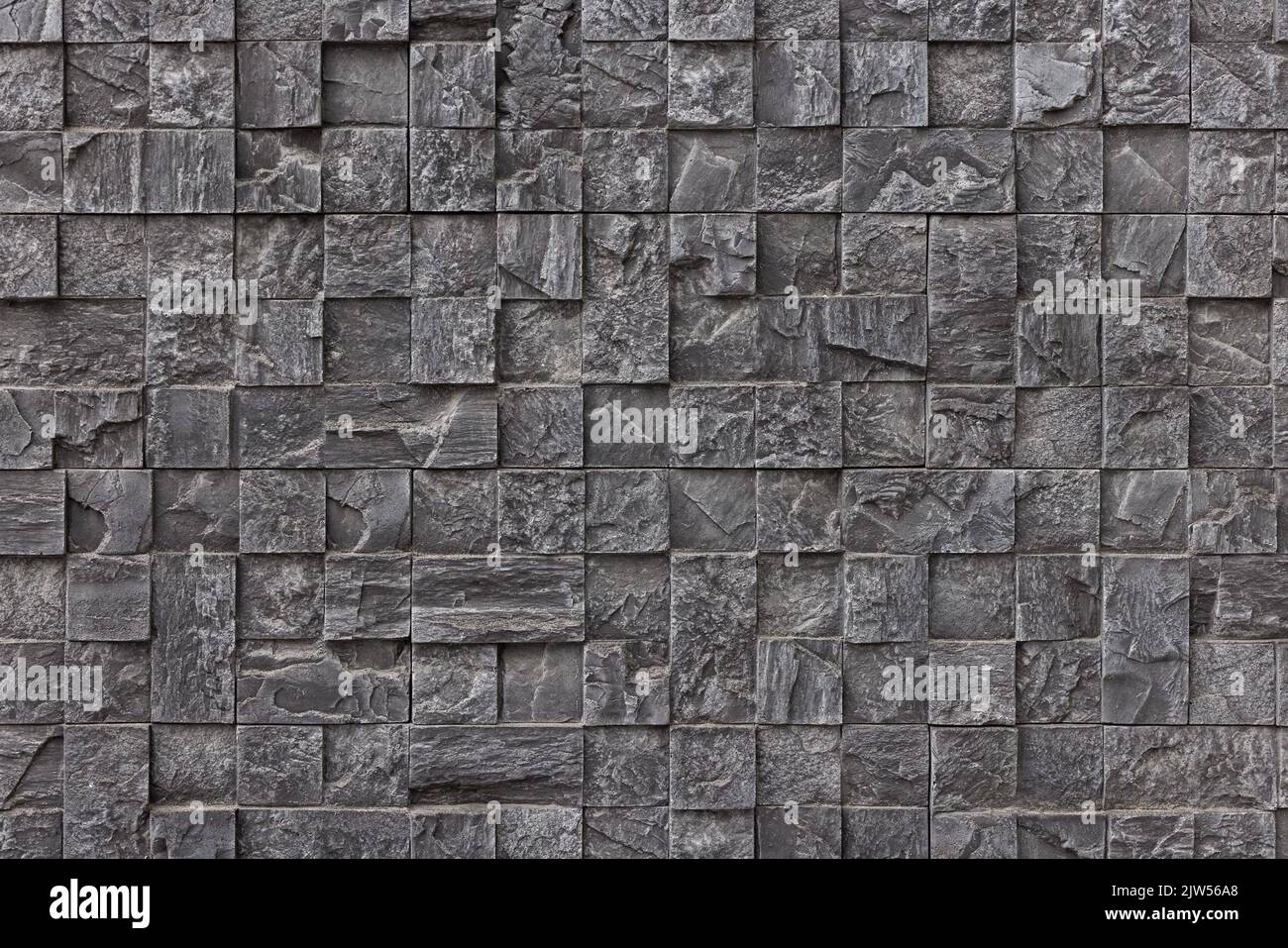 fake stone wall, plastic panel imitating small cuboid wall brickwork ...