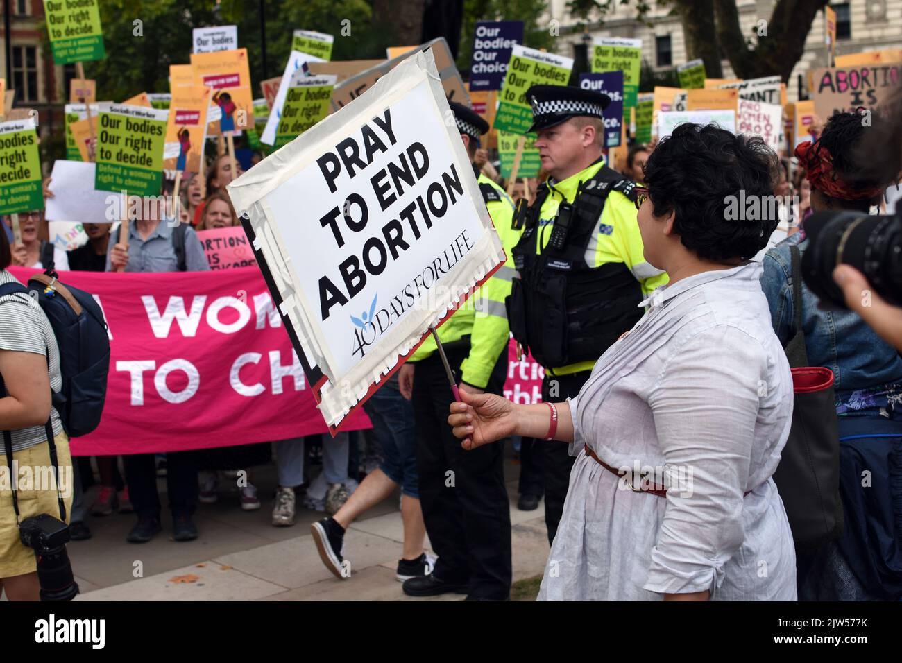 London, UK, 3 Sept 2022 March for Life anti abortion supporters ...