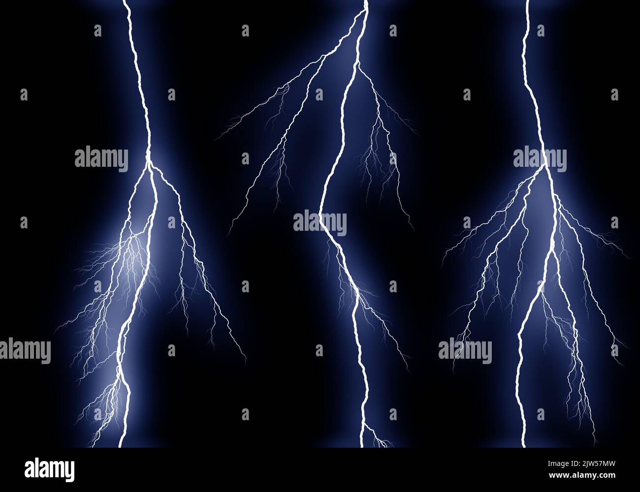 Some different lightning bolts isolated on black Stock Photo - Alamy