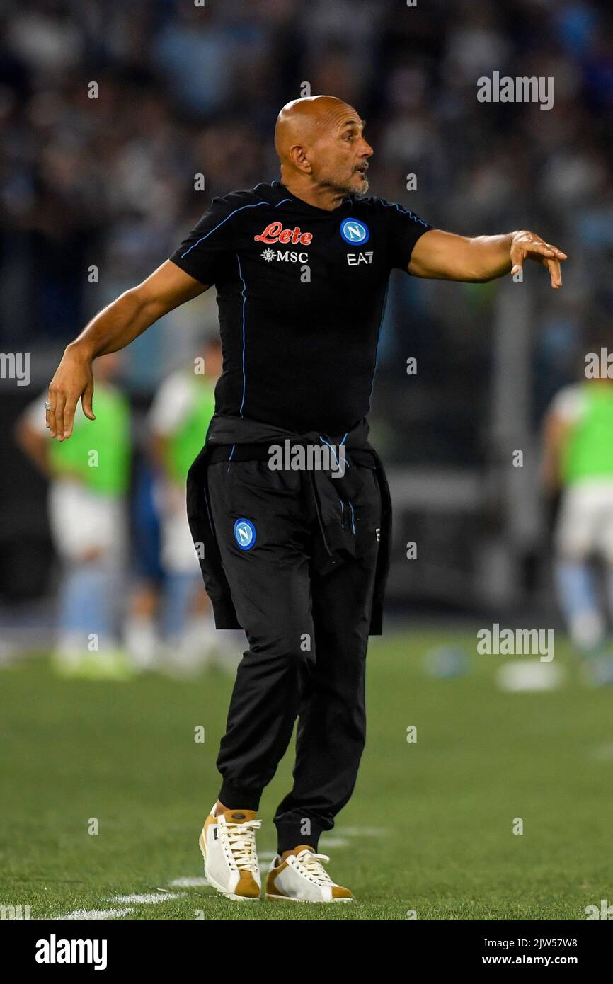 Roma, Italy. 03rd Sep, 2022. Luciano Spalletti head coach of SSC Napoli ...