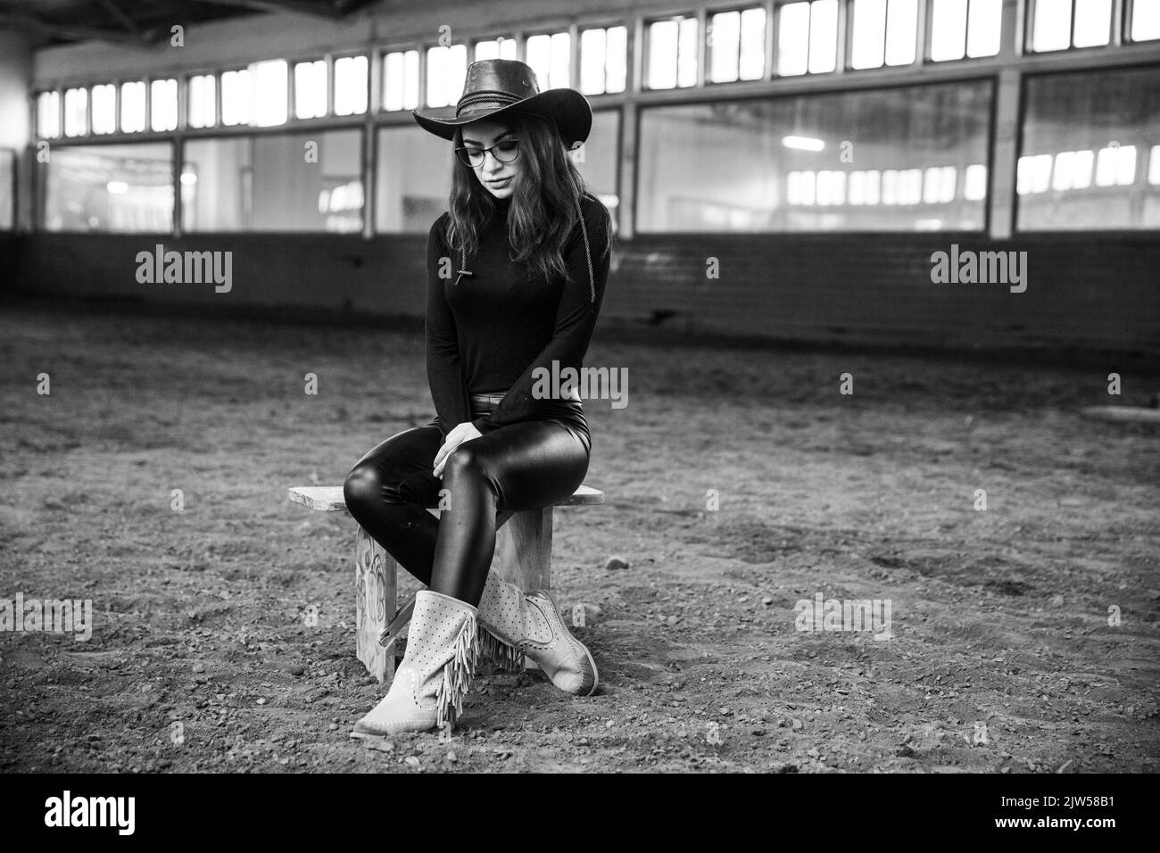 Cowboy model Black and White Stock Photos & Images - Alamy
