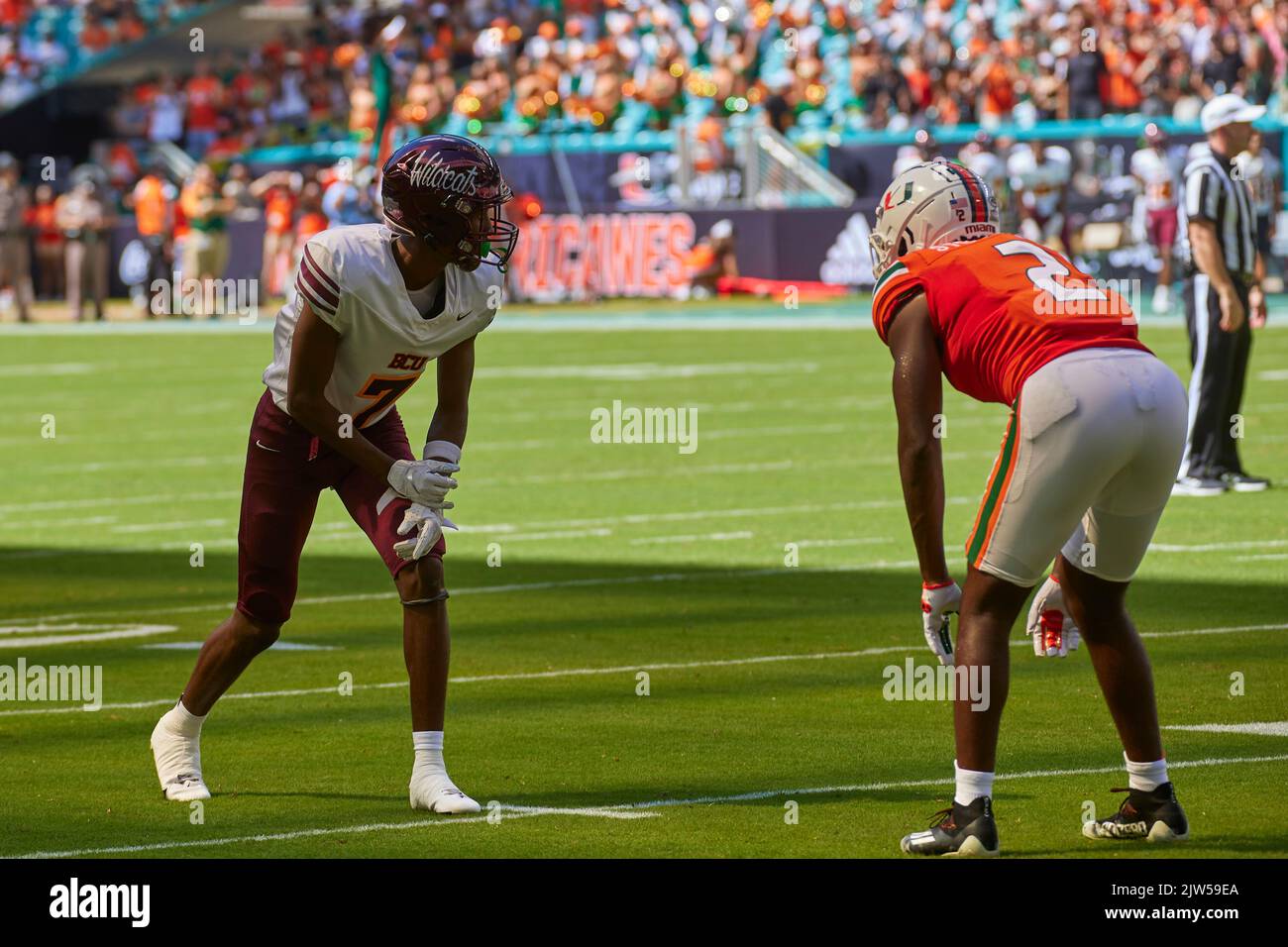 Miami Gardens, FL, USA. 3rd September 2022. Miami Hurricanes 2 Donald ...