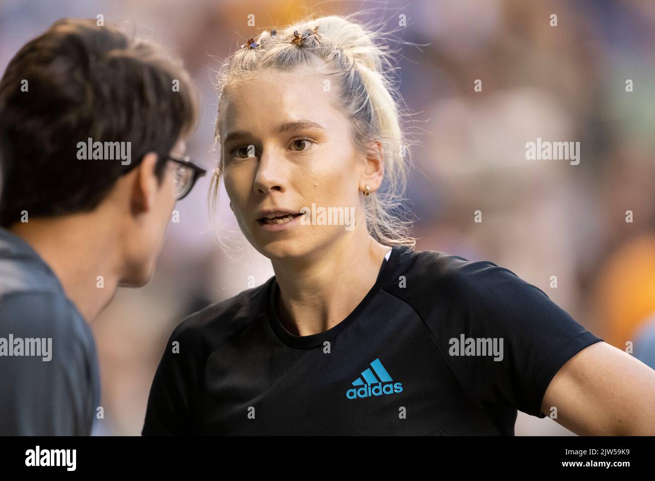 Eleanor Patterson of Australia competing in the women’s high jump at ...