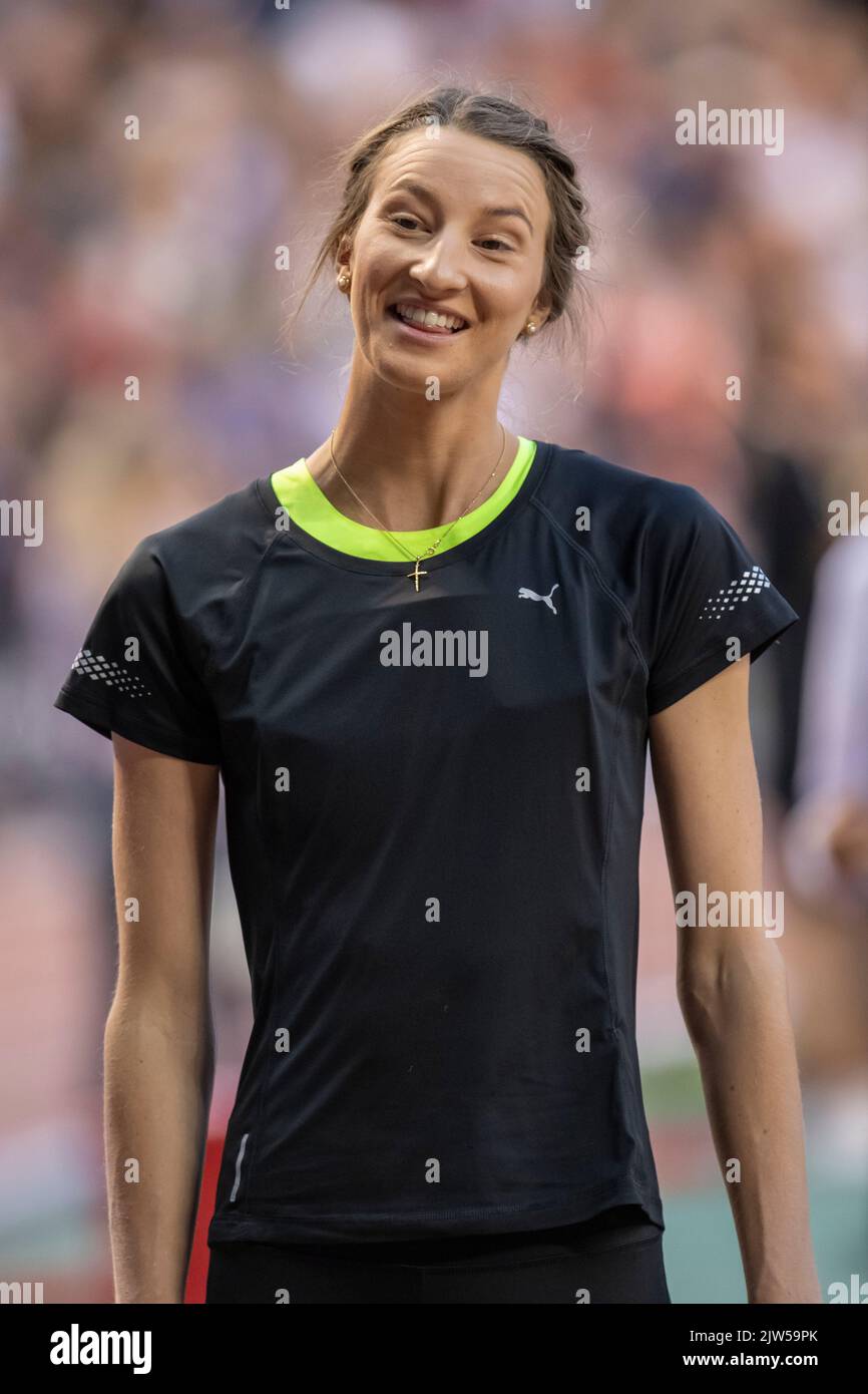 Nicola Olyslagers of Australia competing in the women’s high jump at ...