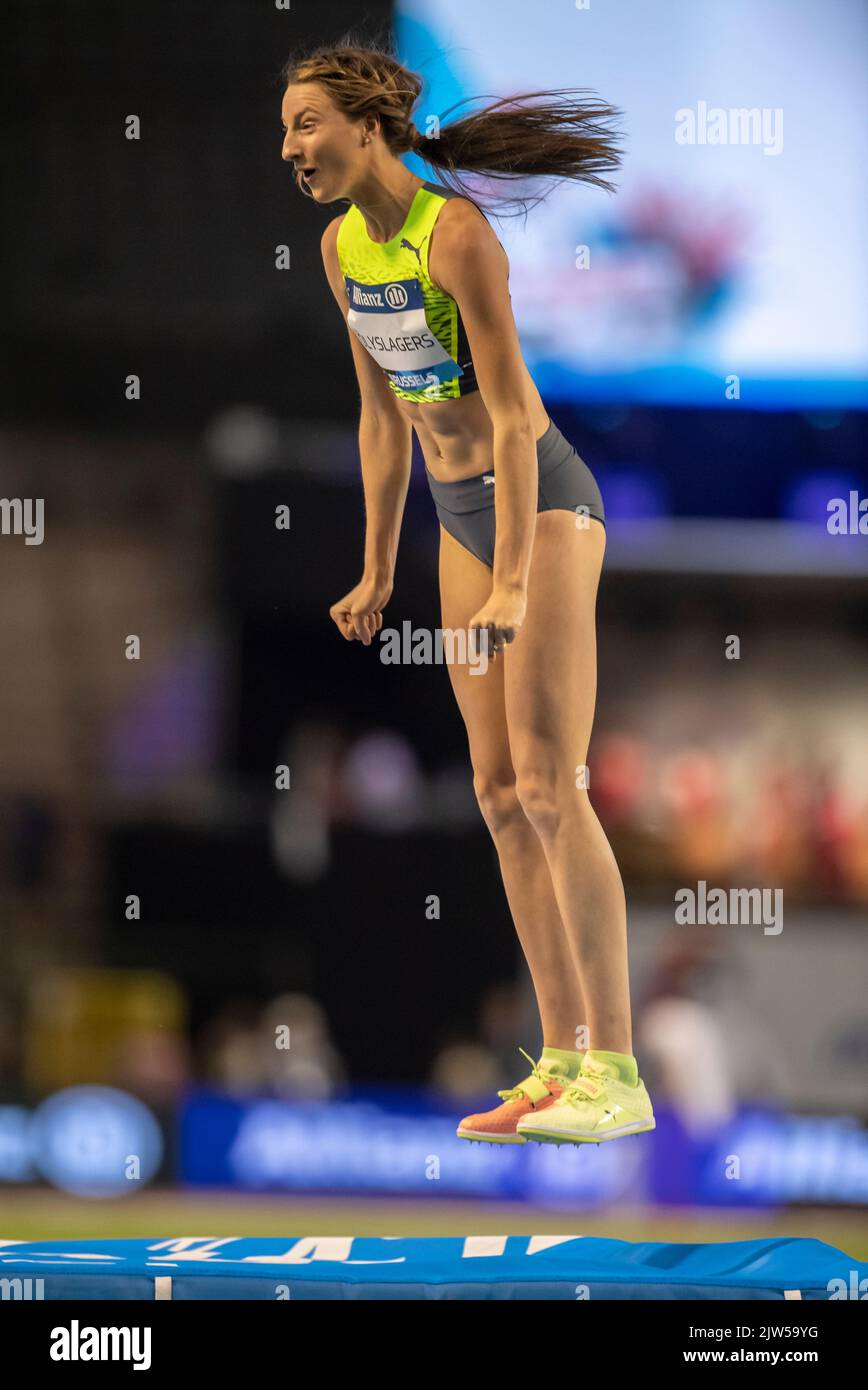 Nicola Olyslagers of Australia competing in the women’s high jump at ...