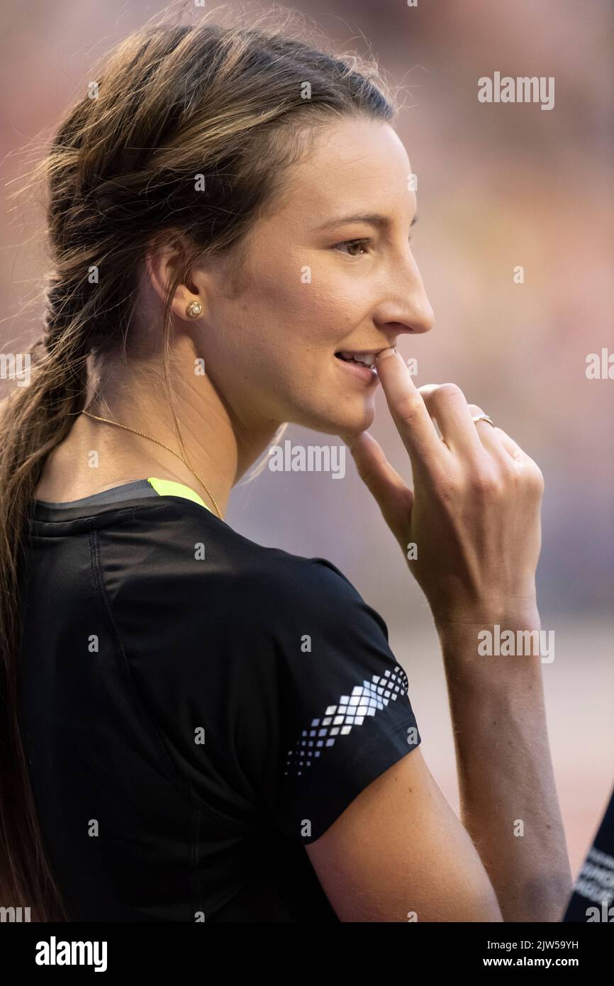 Nicola Olyslagers of Australia competing in the women’s high jump at ...