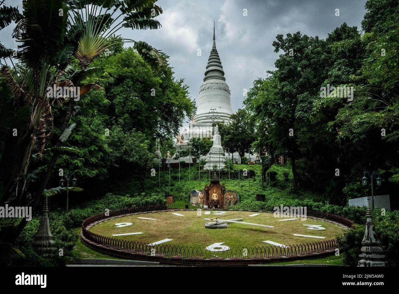 Phnom Penh, Cambodia. 3rd Sep, 2022. The stupa at Wat Phnom is seen in ...