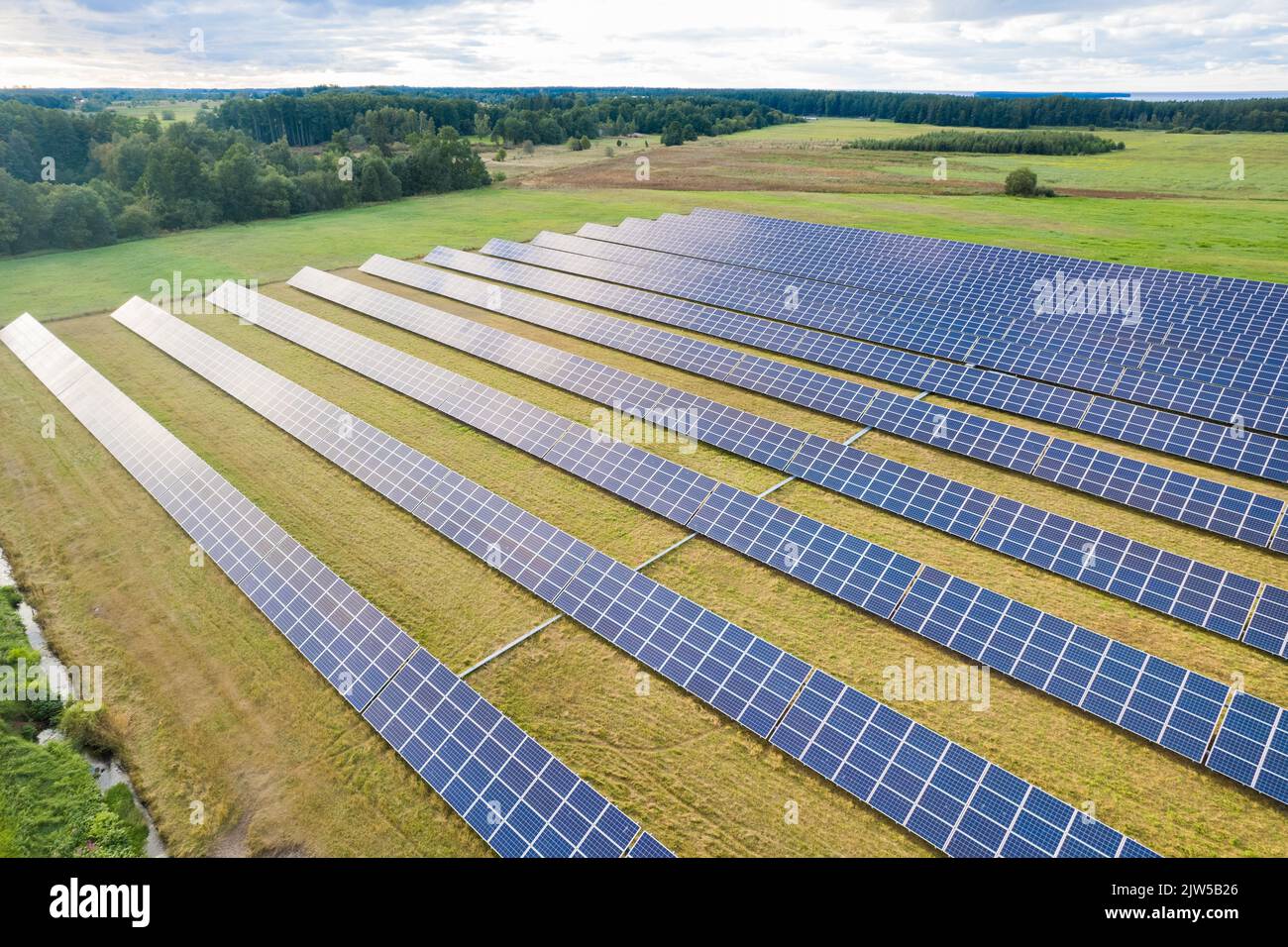 Solar field aerial view hi-res stock photography and images - Alamy