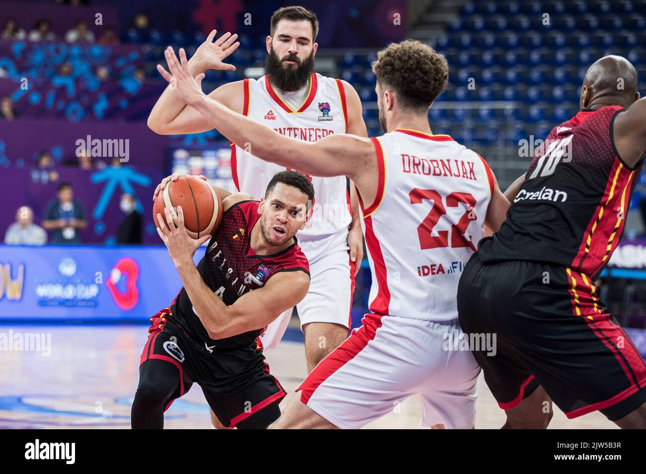 Emmanuel Lecomte of Belgium, Bojan Dubljevic of Montenegro pictured ...