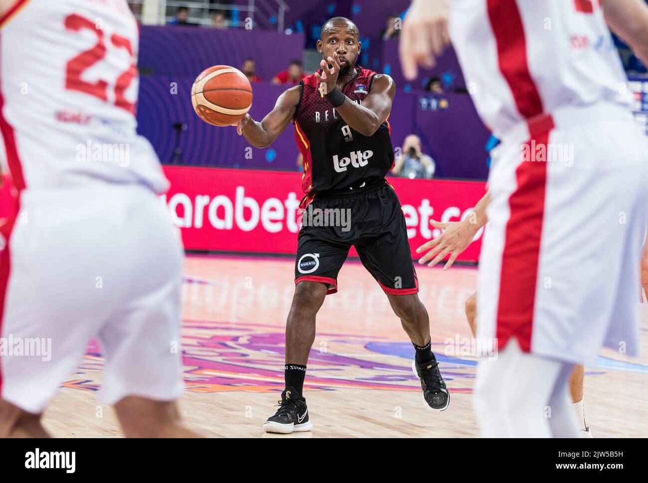 Jonathan Tabu of Belgium pictured during the match between Montenegro ...