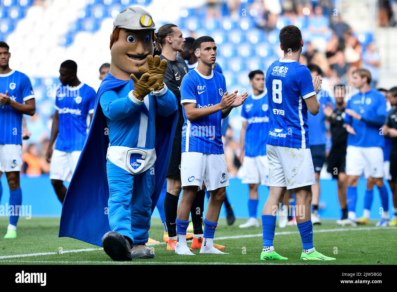 Genk's Bilal El Khannouss pictured after a soccer match between KRC ...
