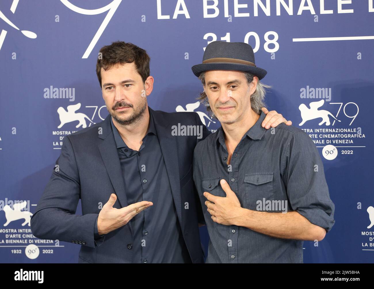 Venice, Italy, 3rd September, 2022, Director Santiago Mitre and Javier ...