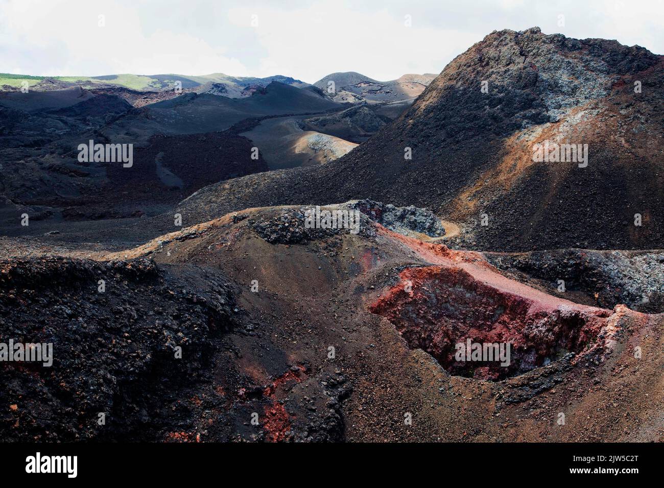 A beautiful view of the Volcano "Chico IV" in Galapagos Island, Ecuador ...